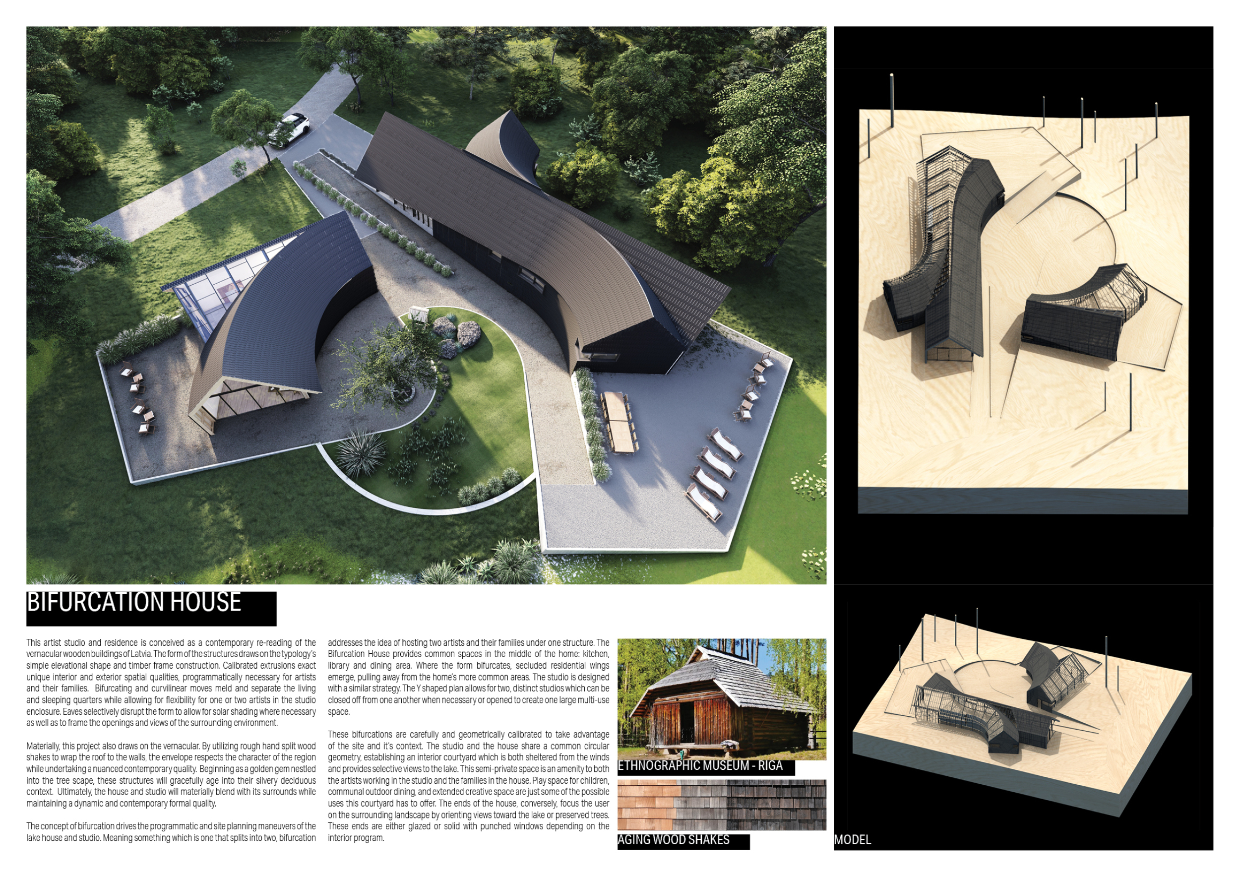 Architecture project // Circular Courtyard Surrounded by Hand-Split ...