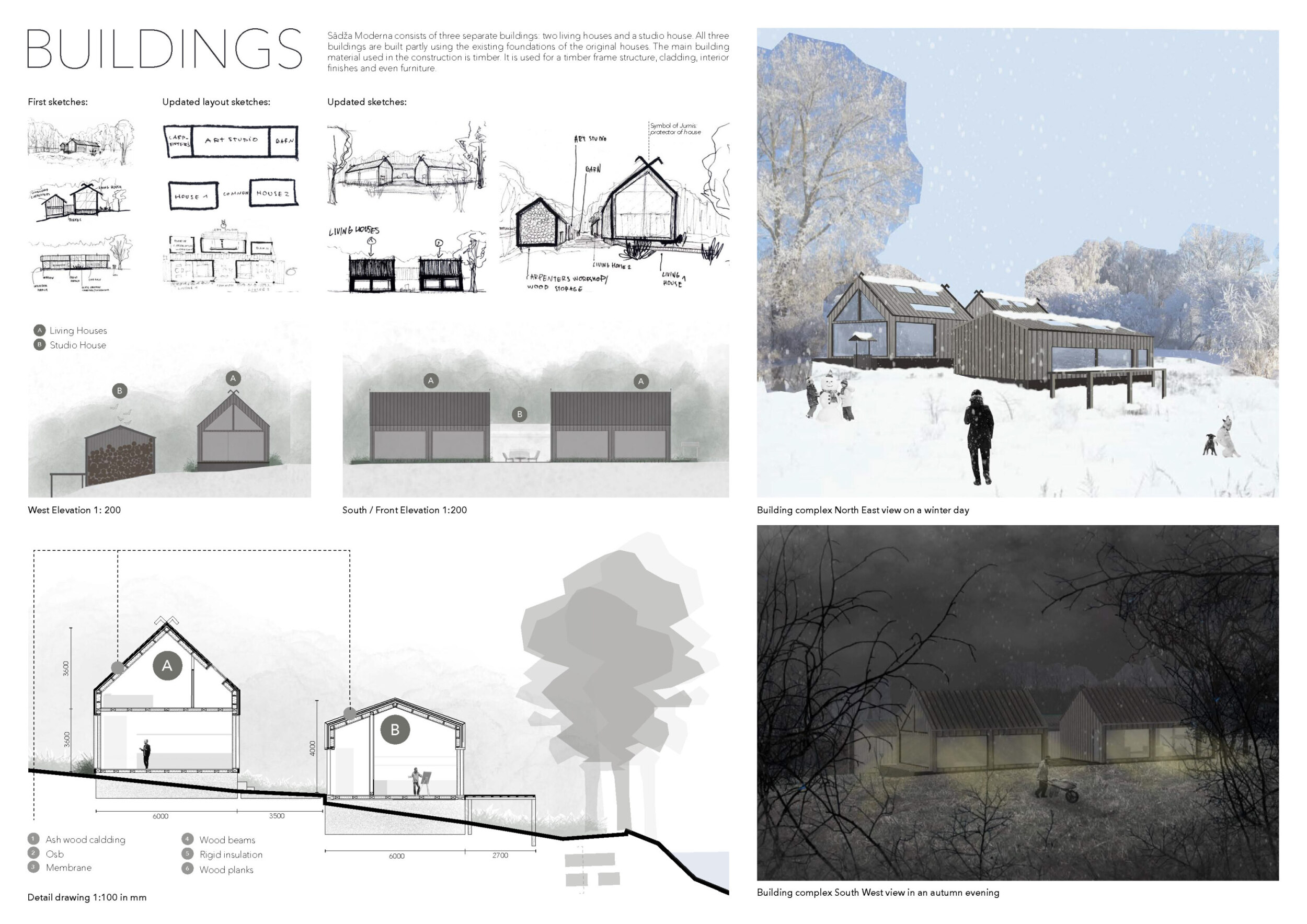 Architecture project // Timber Framework and Courtyard Living in a ...