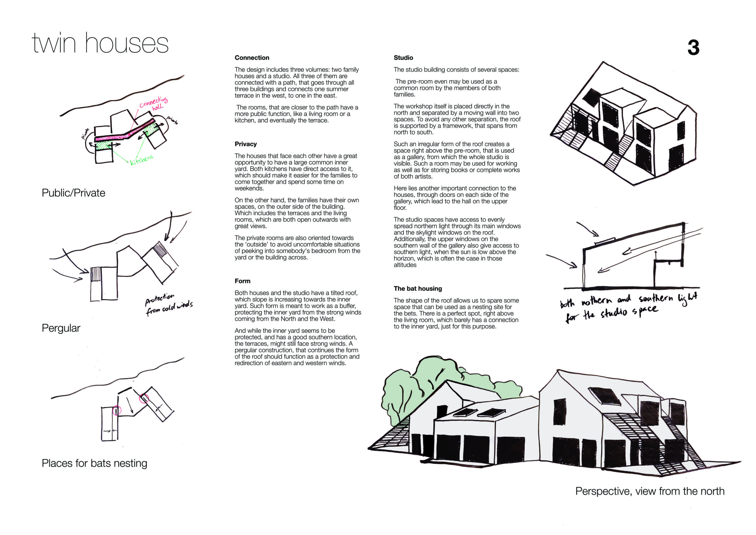 Architecture project // Tilted Roofs and Hybrid Beams in a Community ...