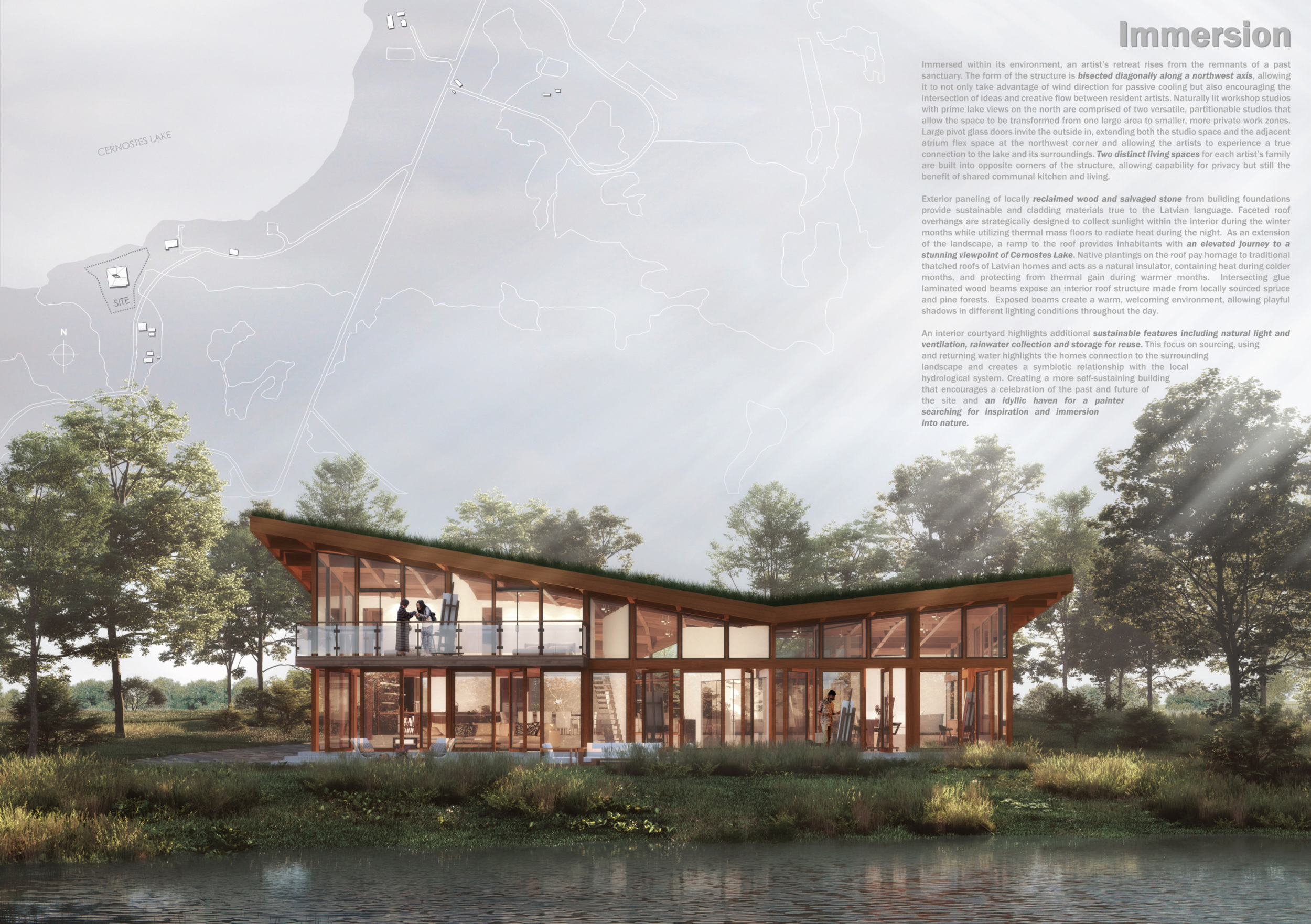 Architecture project // Reclaimed Wood Retreat with Courtyard ...