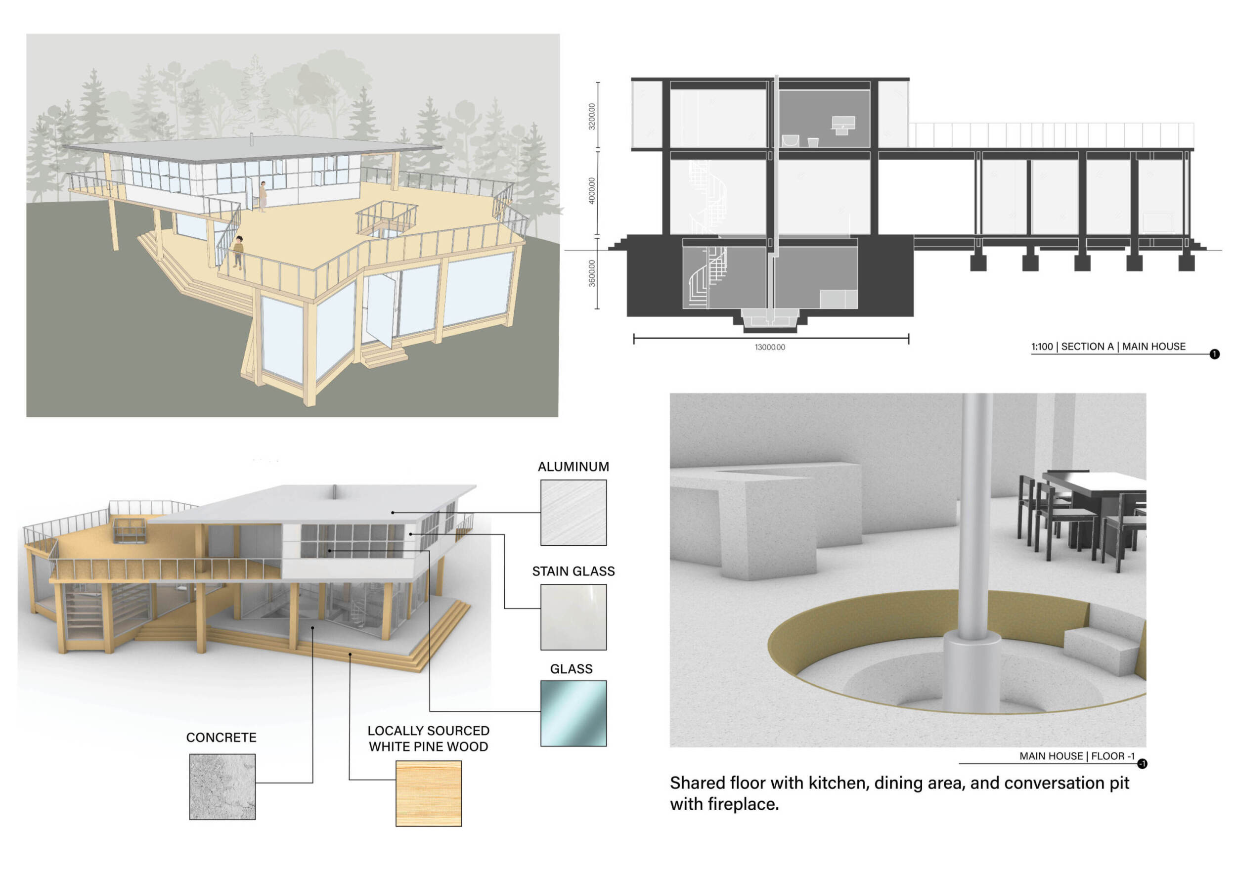 Architecture project // White Pine Retreat with Panoramic Views by the Lake