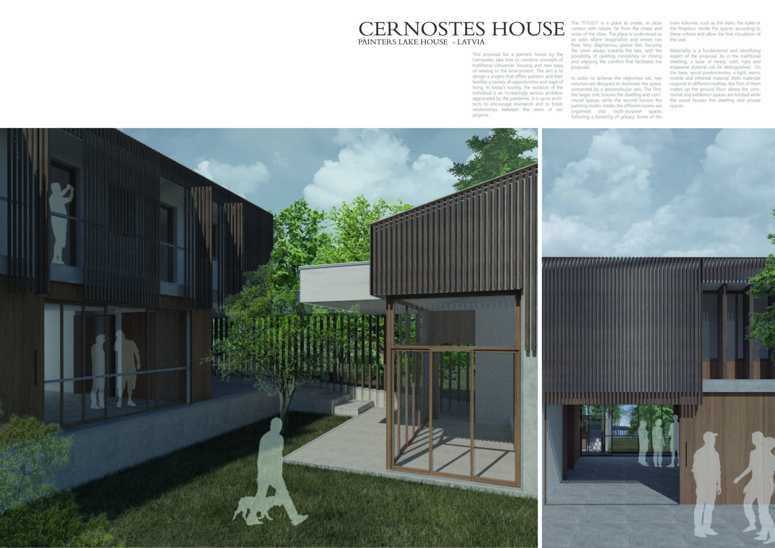 Architecture project // Heavy Materials and Wood Accents in a Community ...