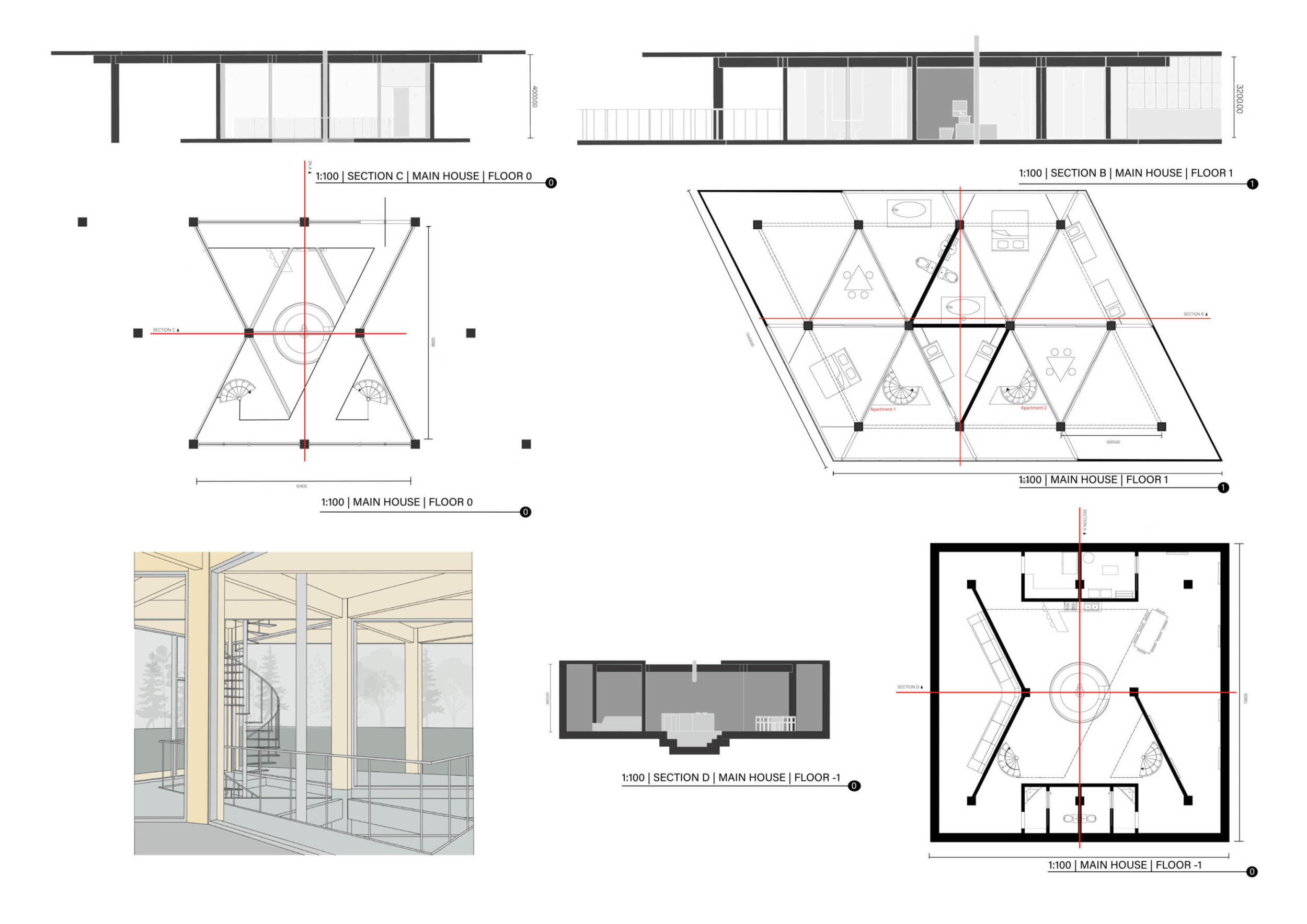 Architecture project // White Pine Retreat with Panoramic Views by the Lake