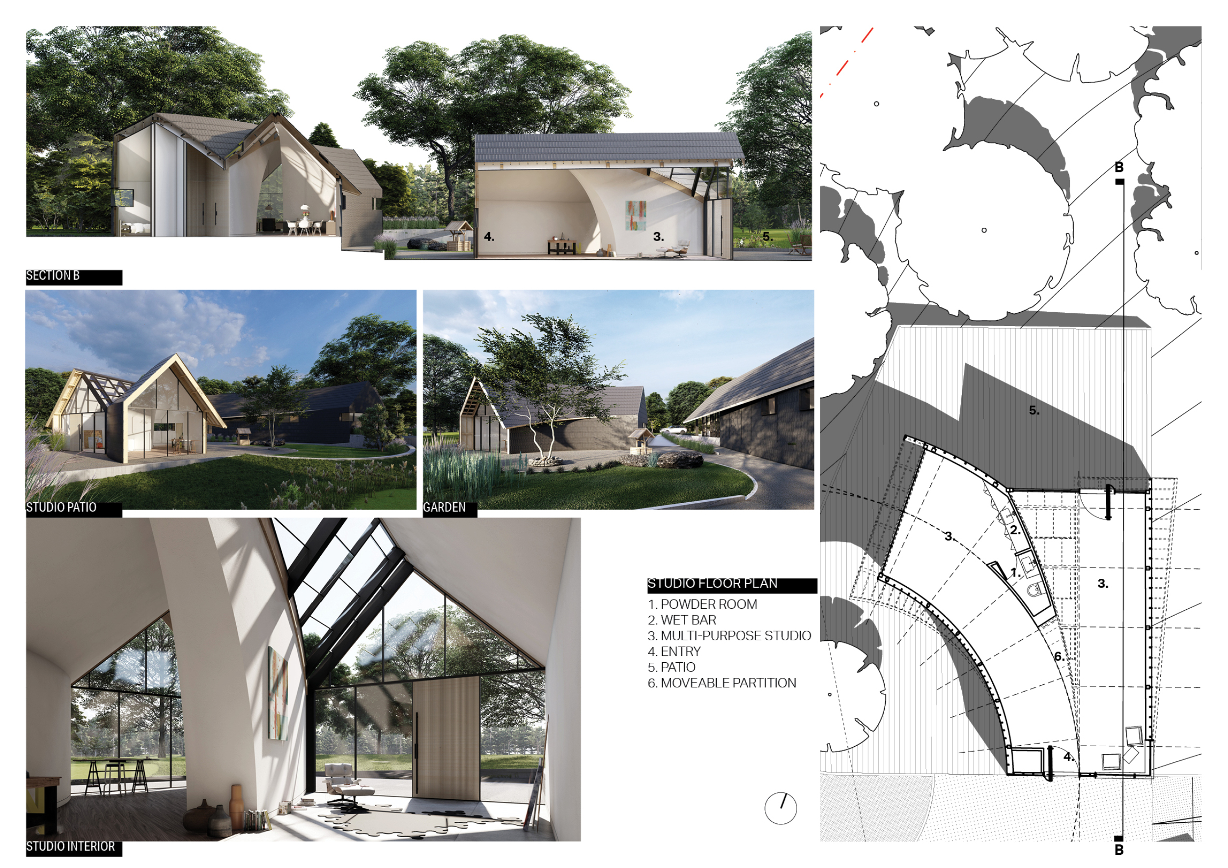 Architecture project // Circular Courtyard Surrounded by Hand-Split ...