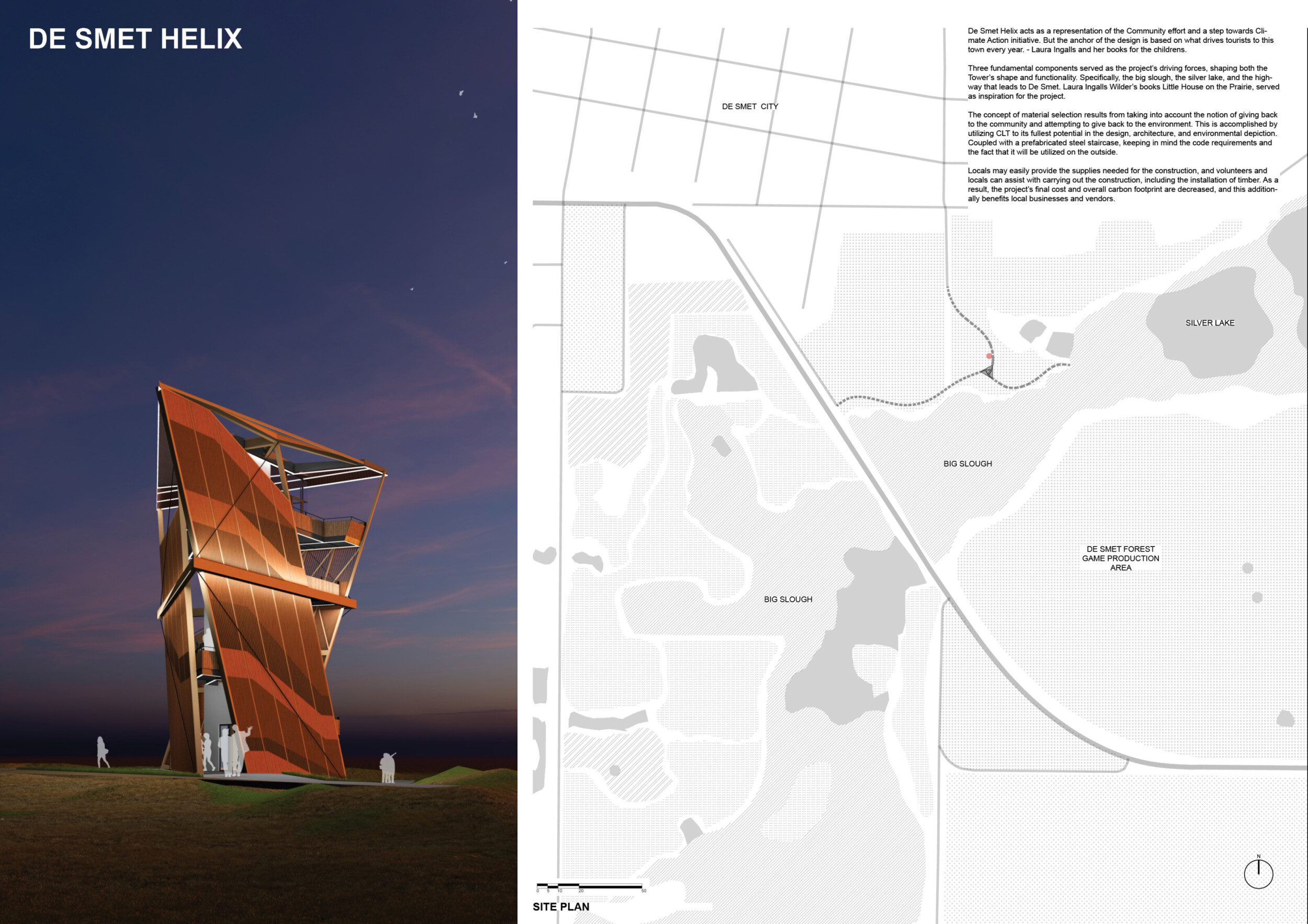 Architecture project // Twisting Helix Form Constructed with Slatted ...