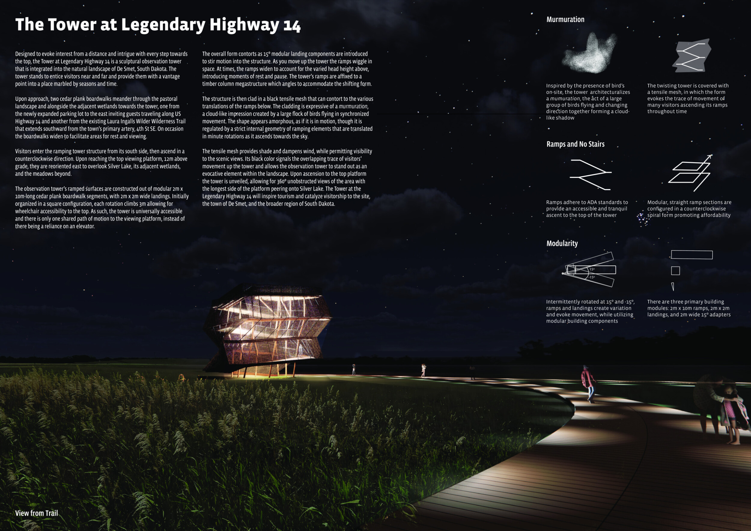 Architecture project // Twisting Observation Platform Crafted from ...