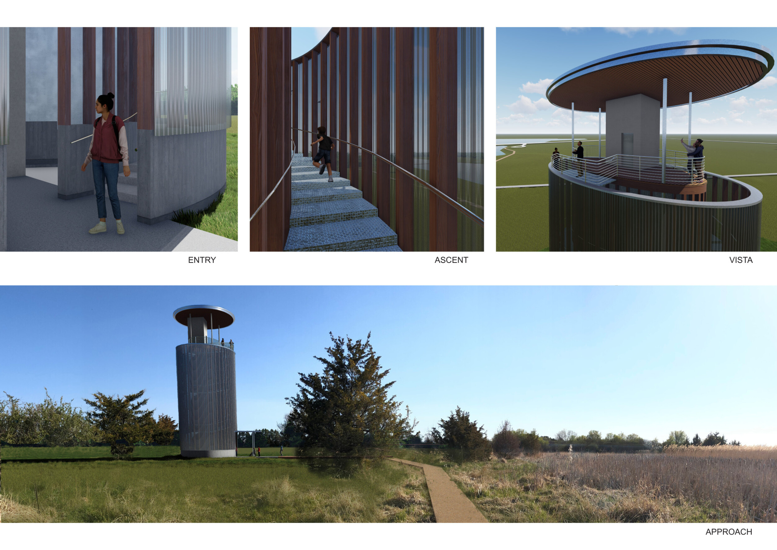 Architecture project // Cylindrical Observation Tower Crafted from ...