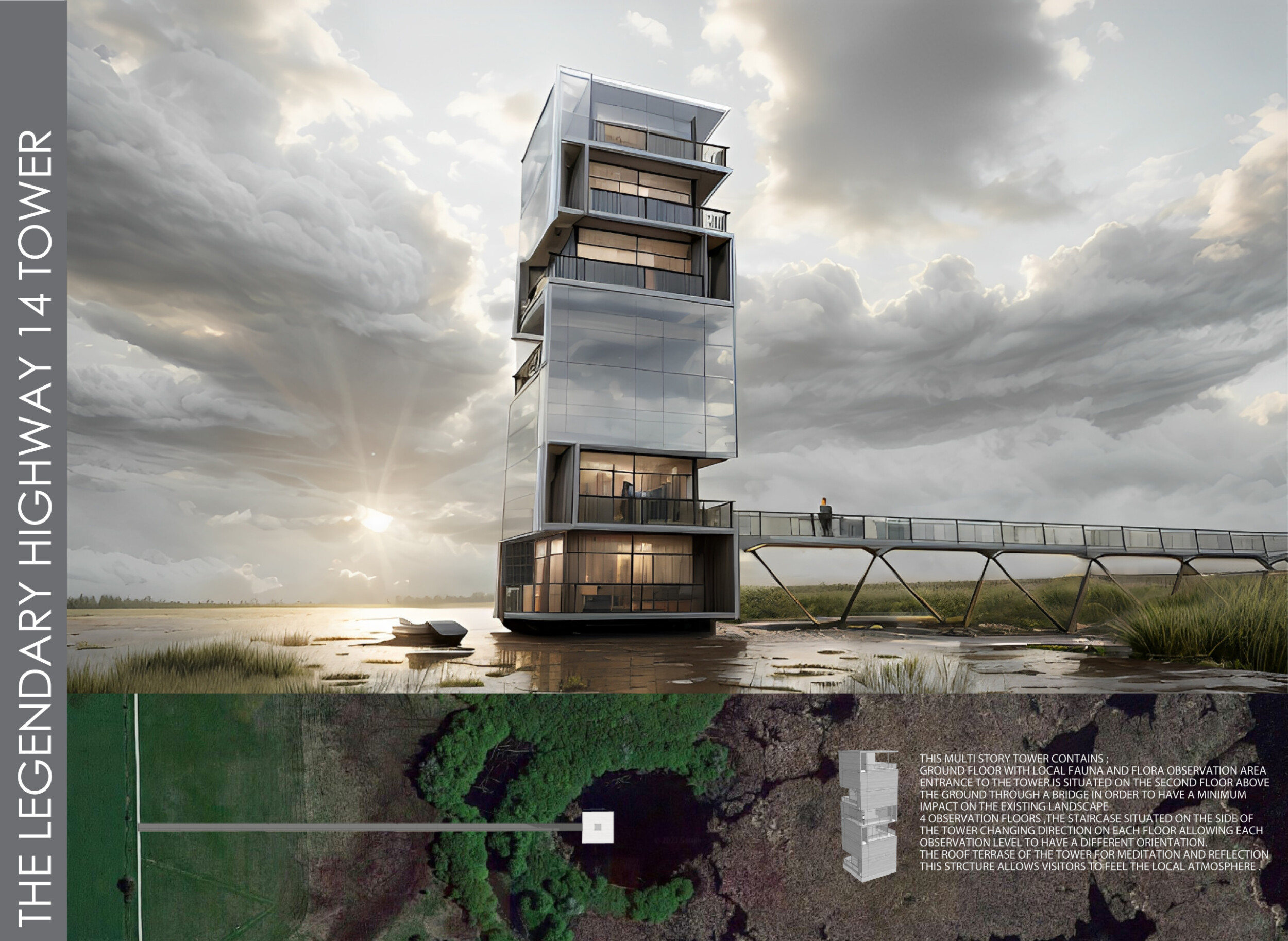 Architecture project // Elevated Observation Tower Constructed with ...