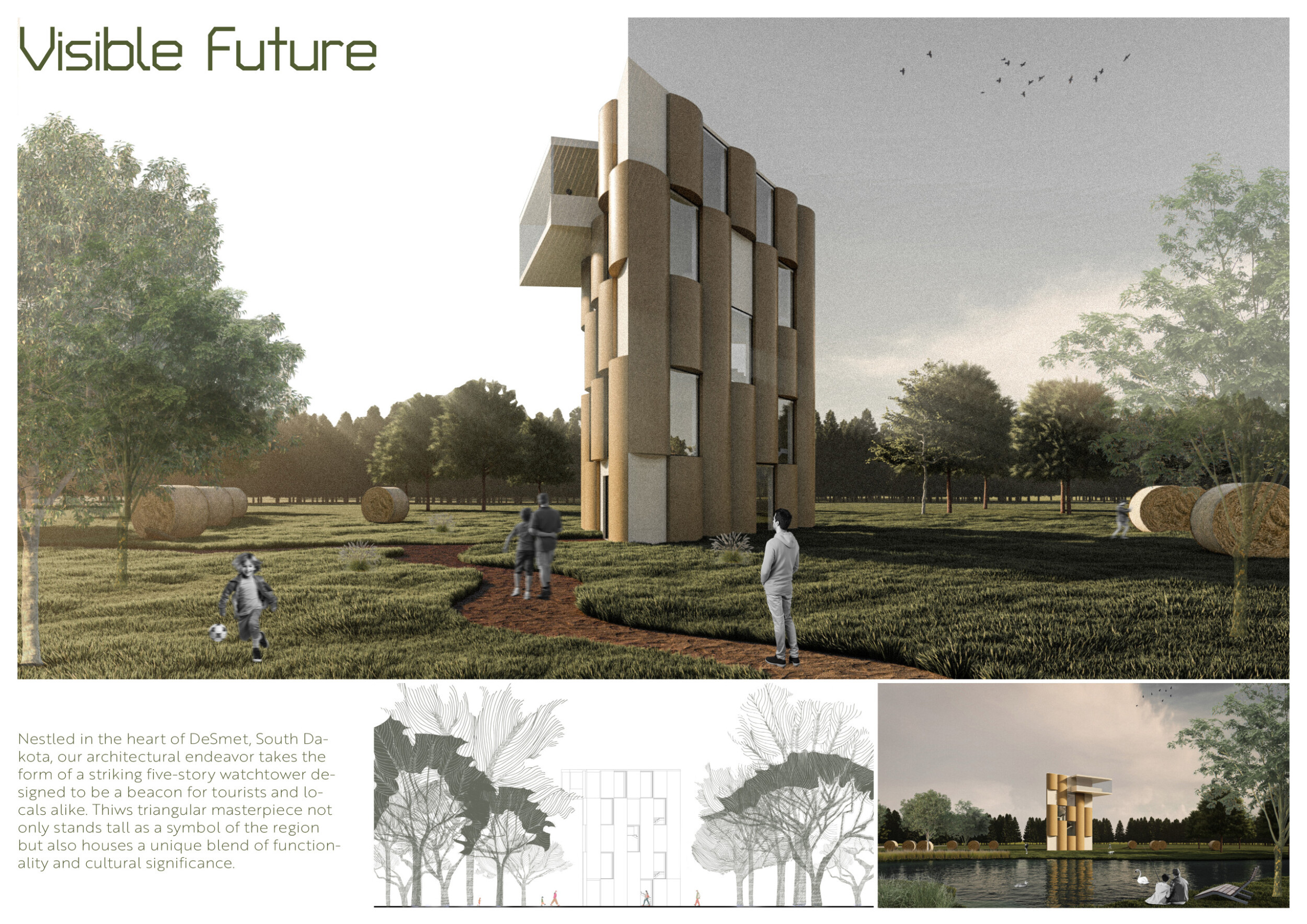 Architecture project // Triangular Watchtower Featuring Concrete and ...