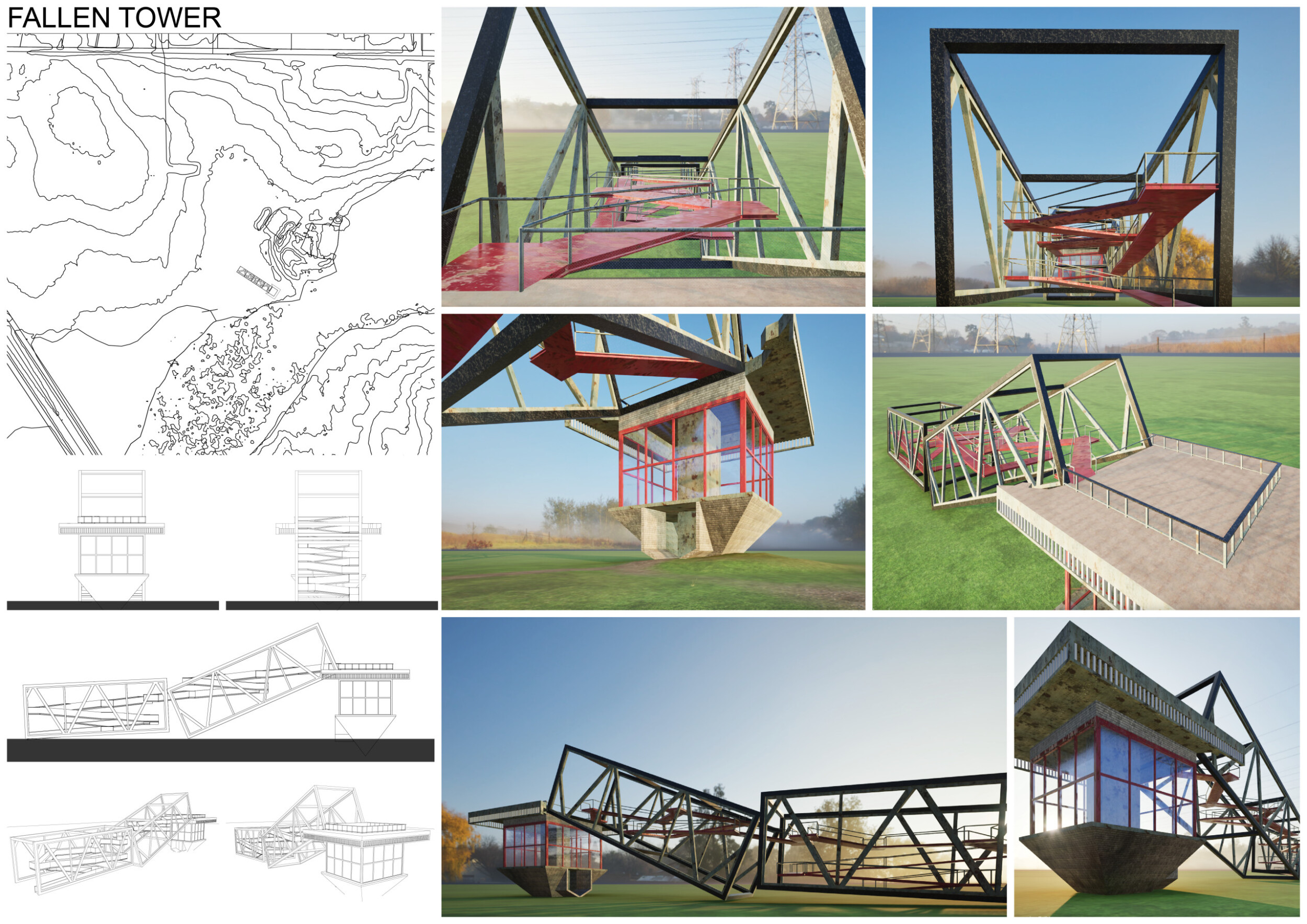 Architecture project // Cantilevered Structures with Translucent Glass ...