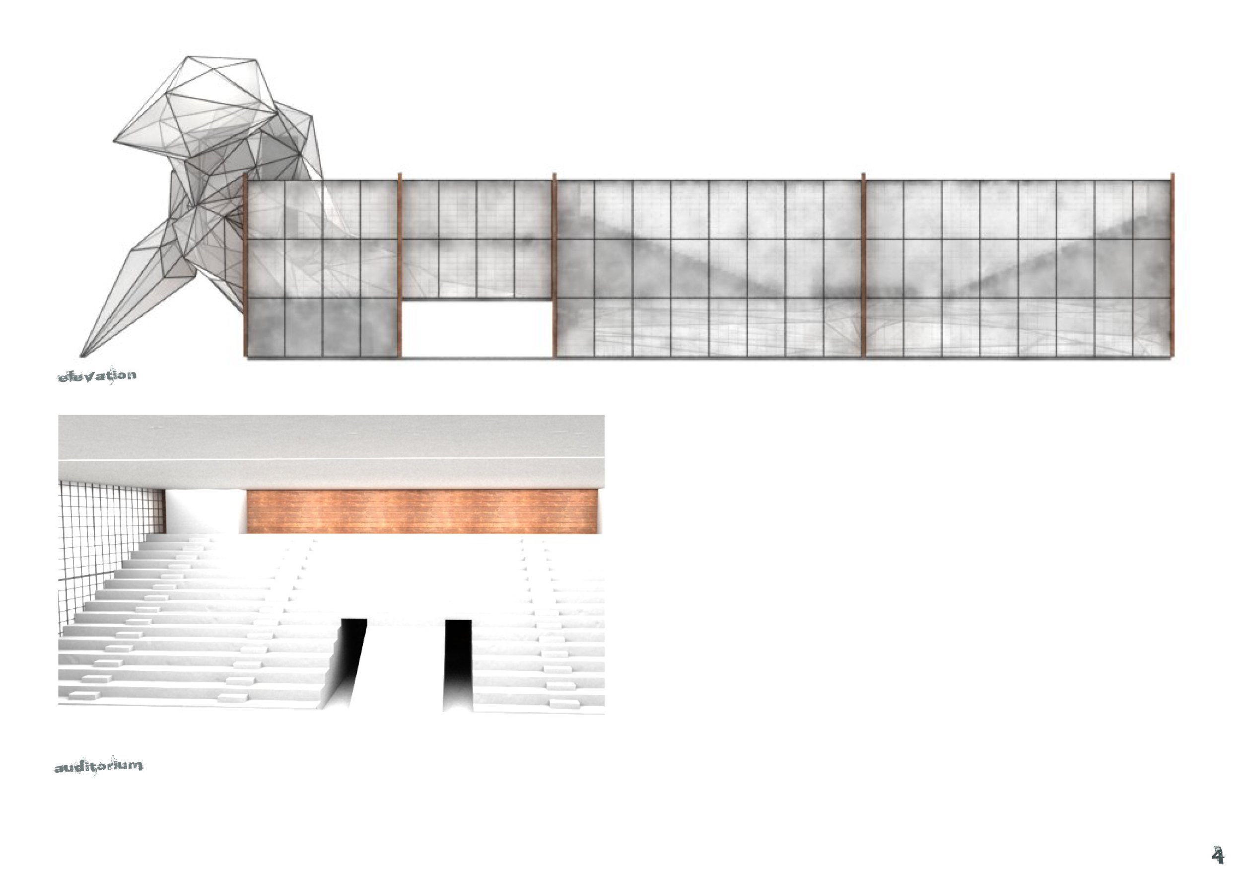 Architecture project // Translucent Glass Façade with Glu-Lam Structure ...