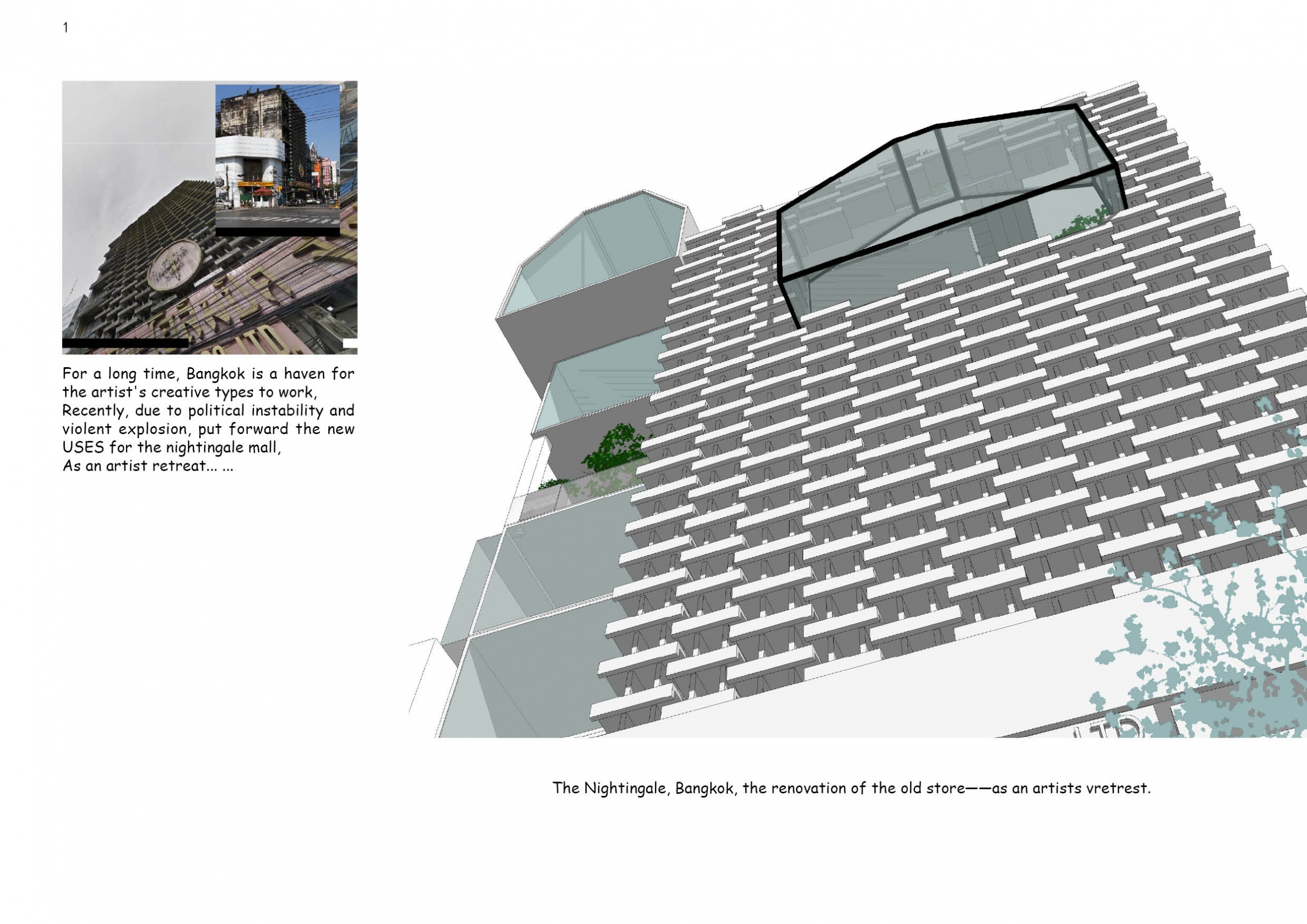 Architecture project // Faceted Concrete Facade with Integrated Green ...