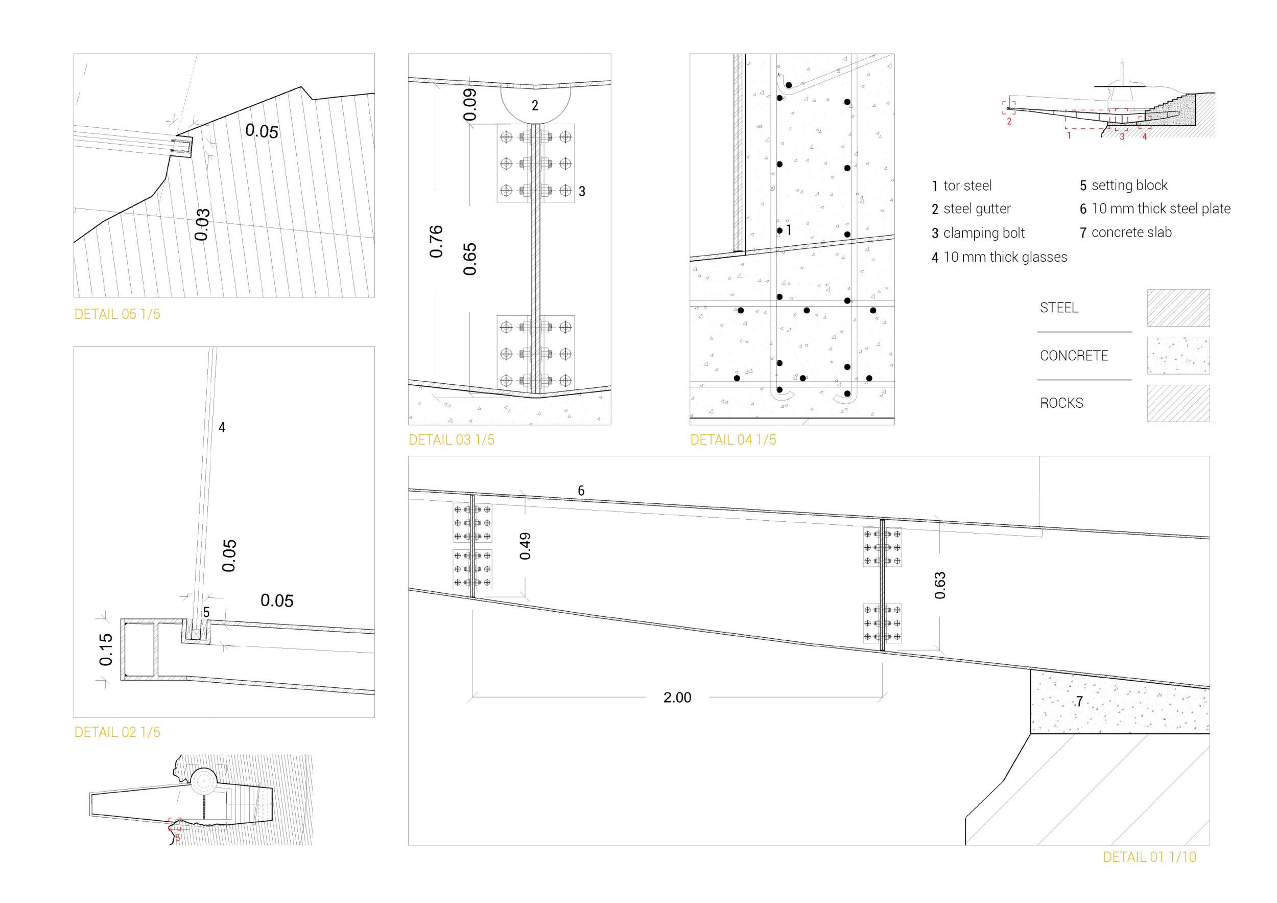 Architecture project // Buried Concrete Form Integrating Natural Rock ...