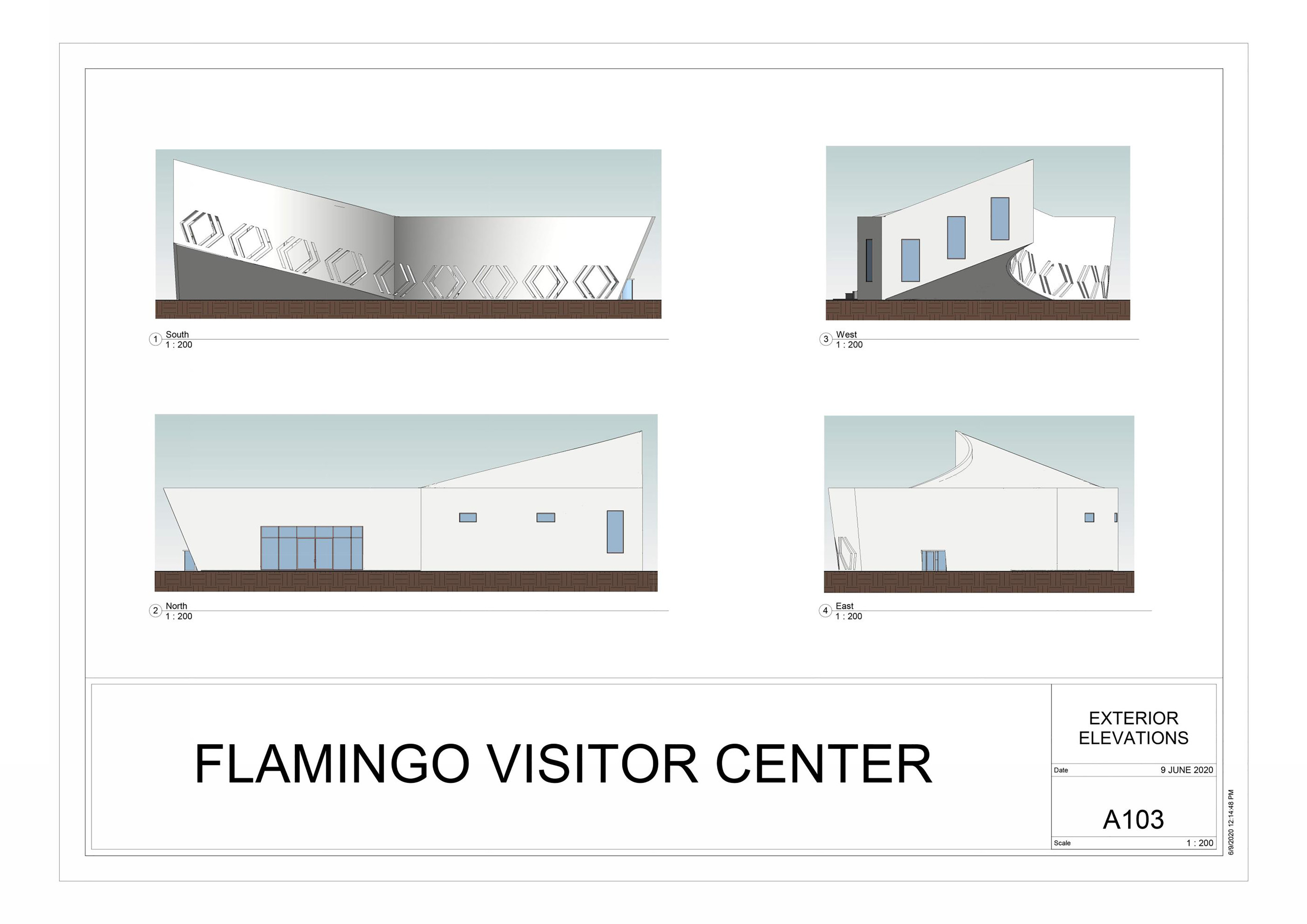Architecture project // Fluid S-Shape Structure with Interactive Shadow ...