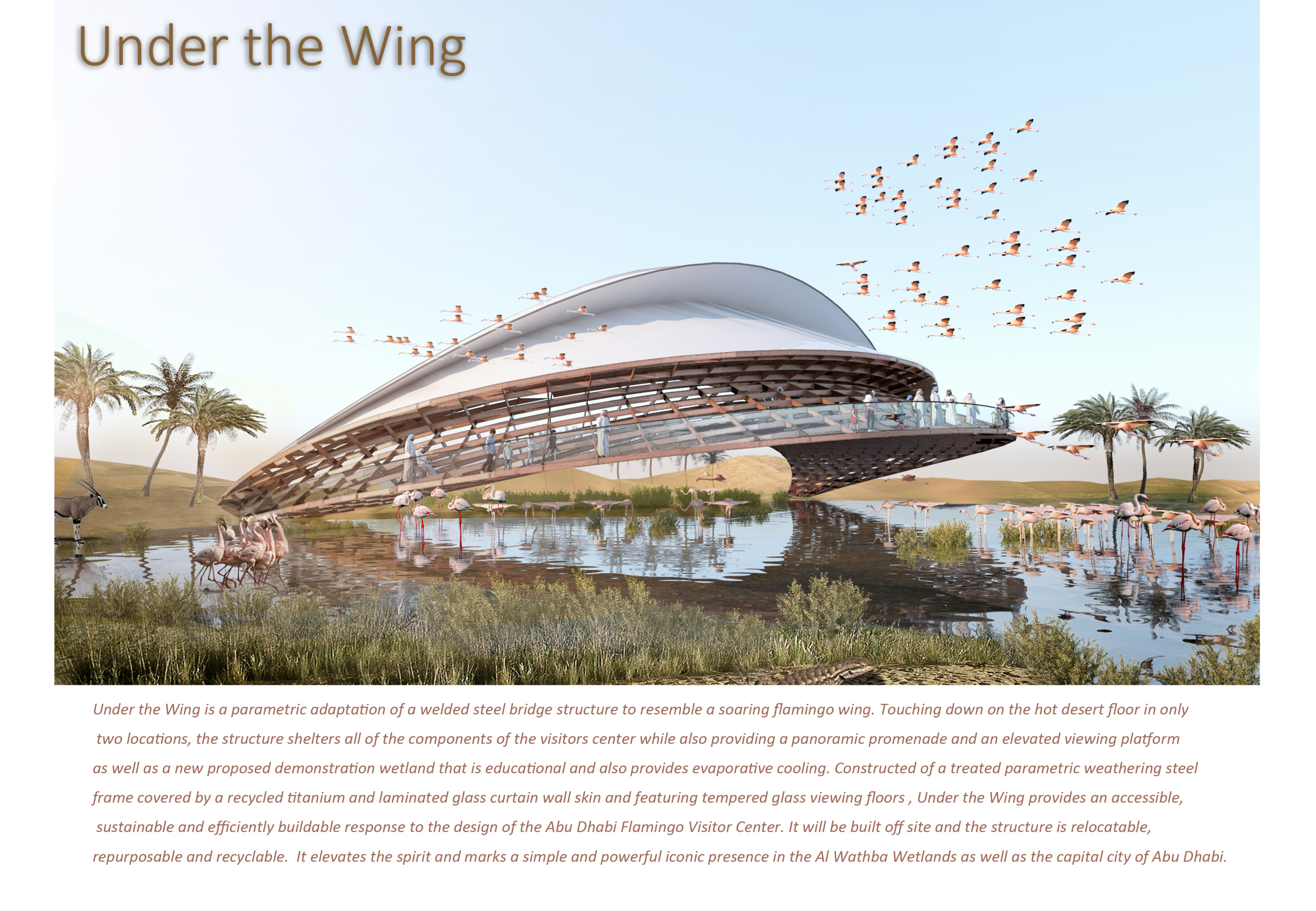 Architecture project // Flamingo Wing Structure with Weathering Steel ...
