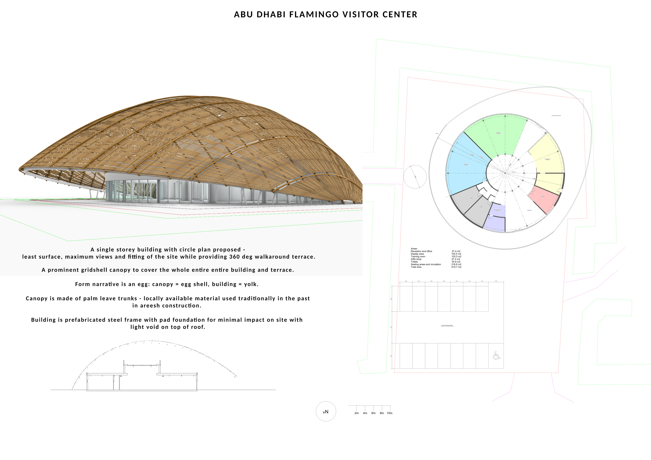 Architecture project // Gridshell Canopy Crafted from Palm Leaves for ...