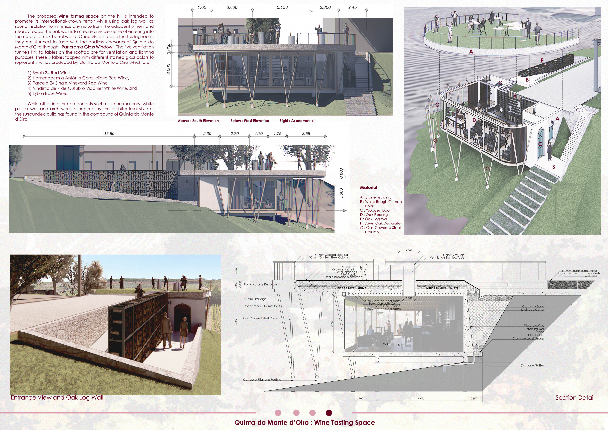 Architecture project // Oak Walls Framing Panoramic Vineyard Views in a ...