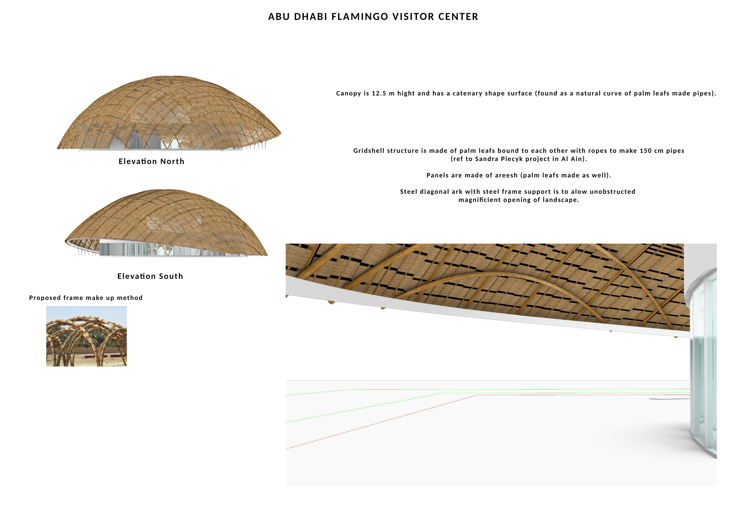 Architecture project // Gridshell Canopy Crafted from Palm Leaves for ...