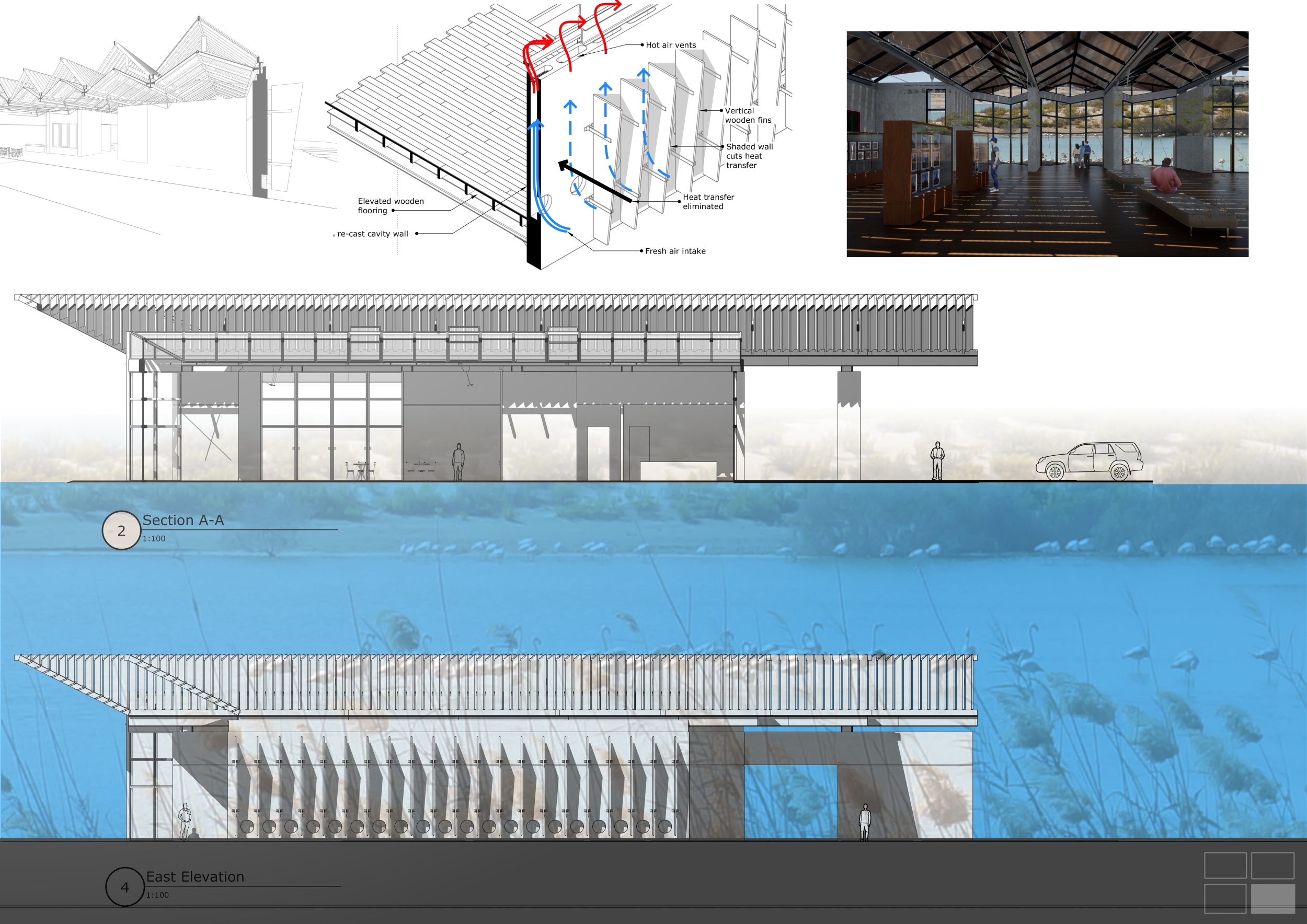 Architecture project // Wooden Feathers and Air-Cooled Spaces in a ...