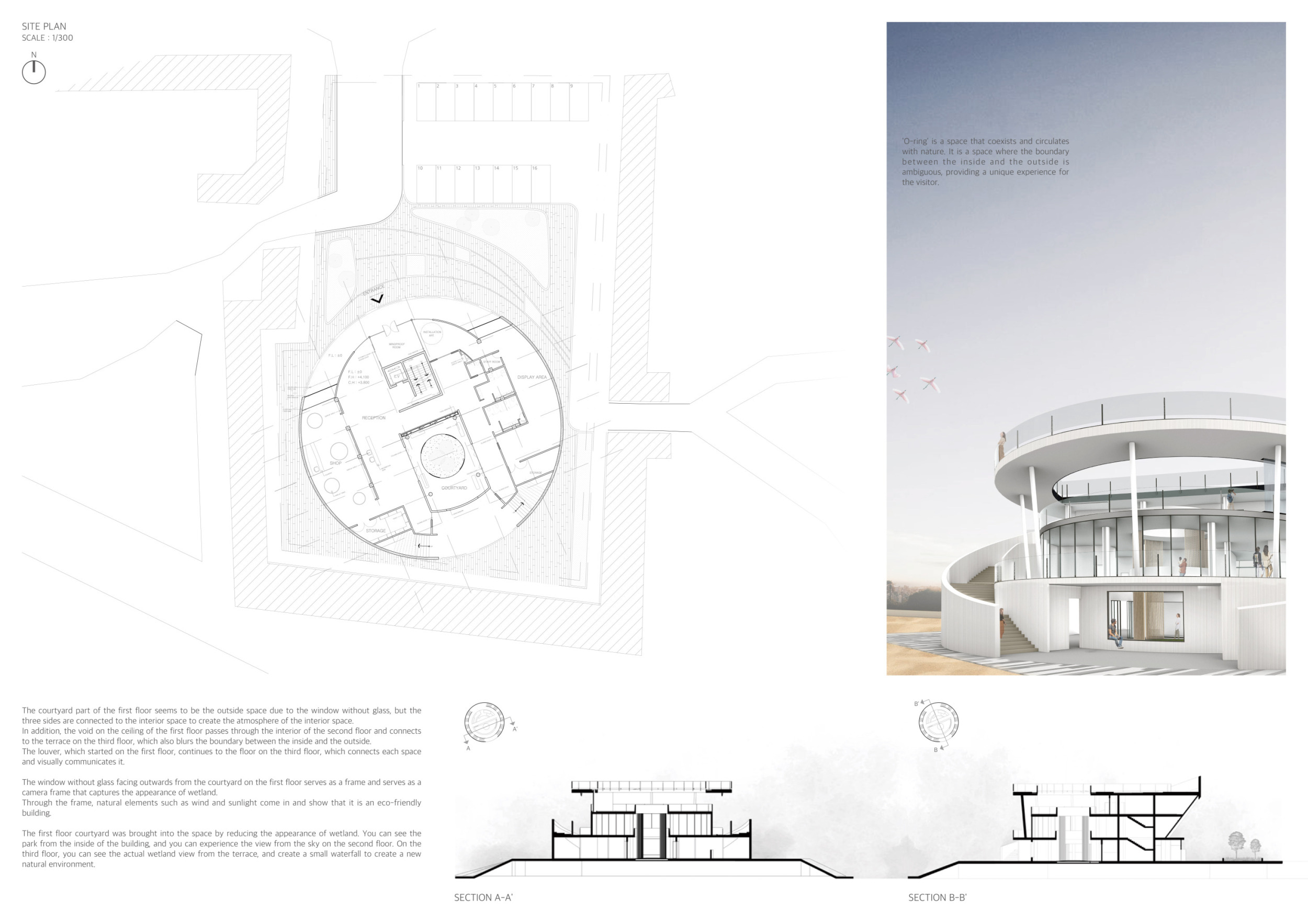 Architecture project // Circular Glass Encounters with Nature in an ...