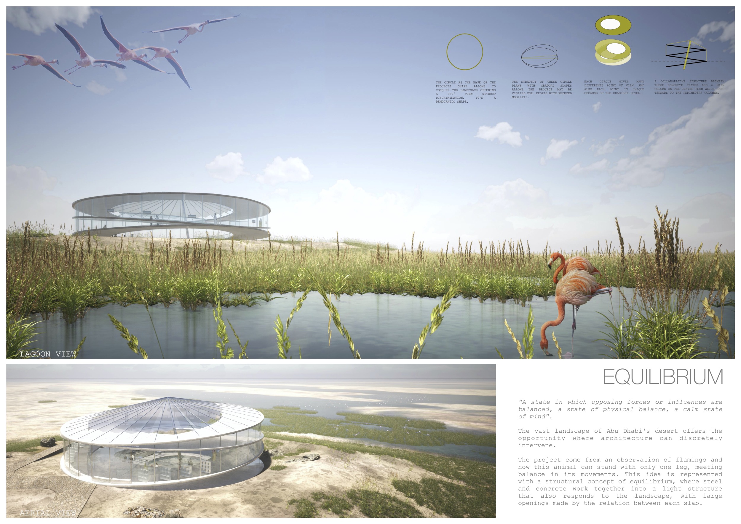 Architecture project // Circular Concrete Design Emphasizing Landscape ...