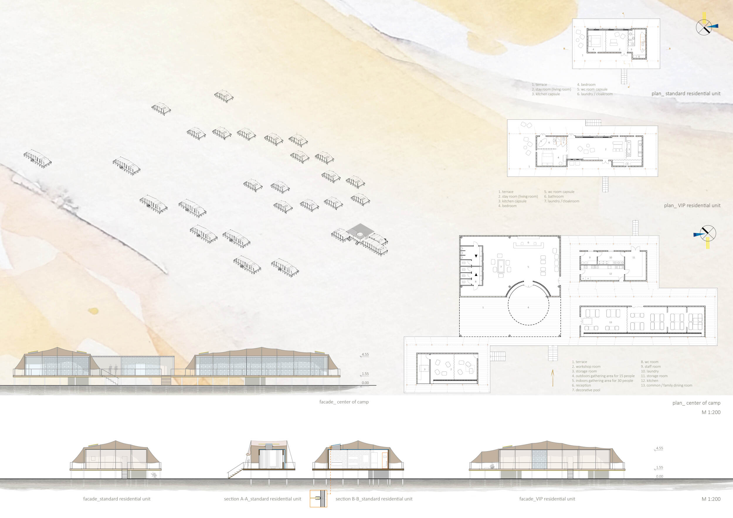 Architecture project // Perforated Aluminum Roof and Fabric Interiors ...