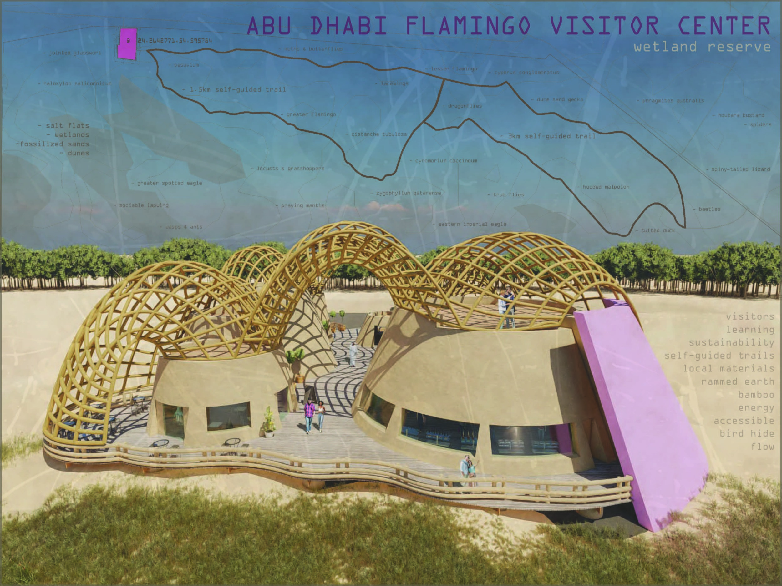 Architecture project // Rammed Earth and Bamboo Canopy Enhancing ...