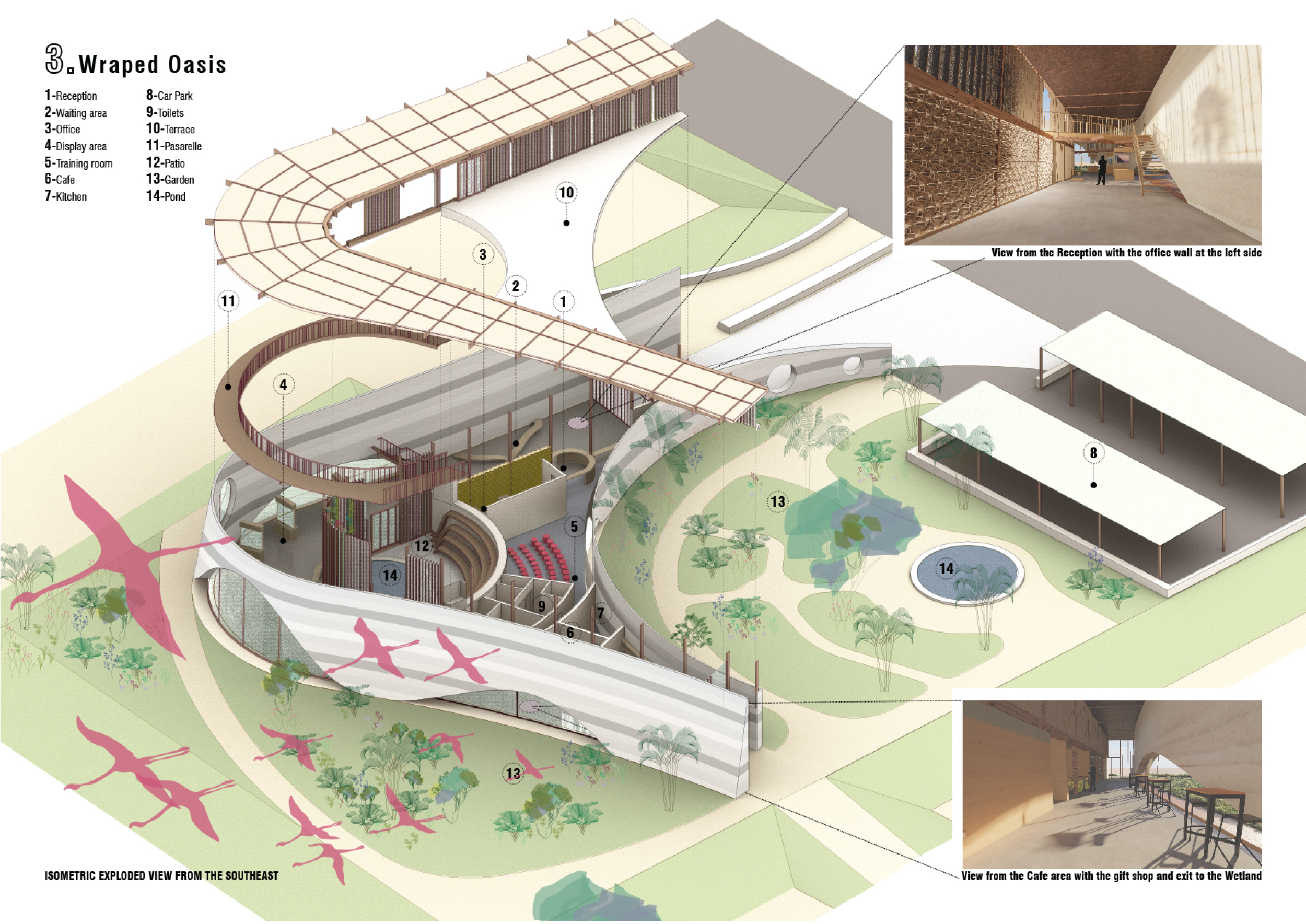 Architecture project // Pond-Centered Pavilion Embracing Wetland Views ...
