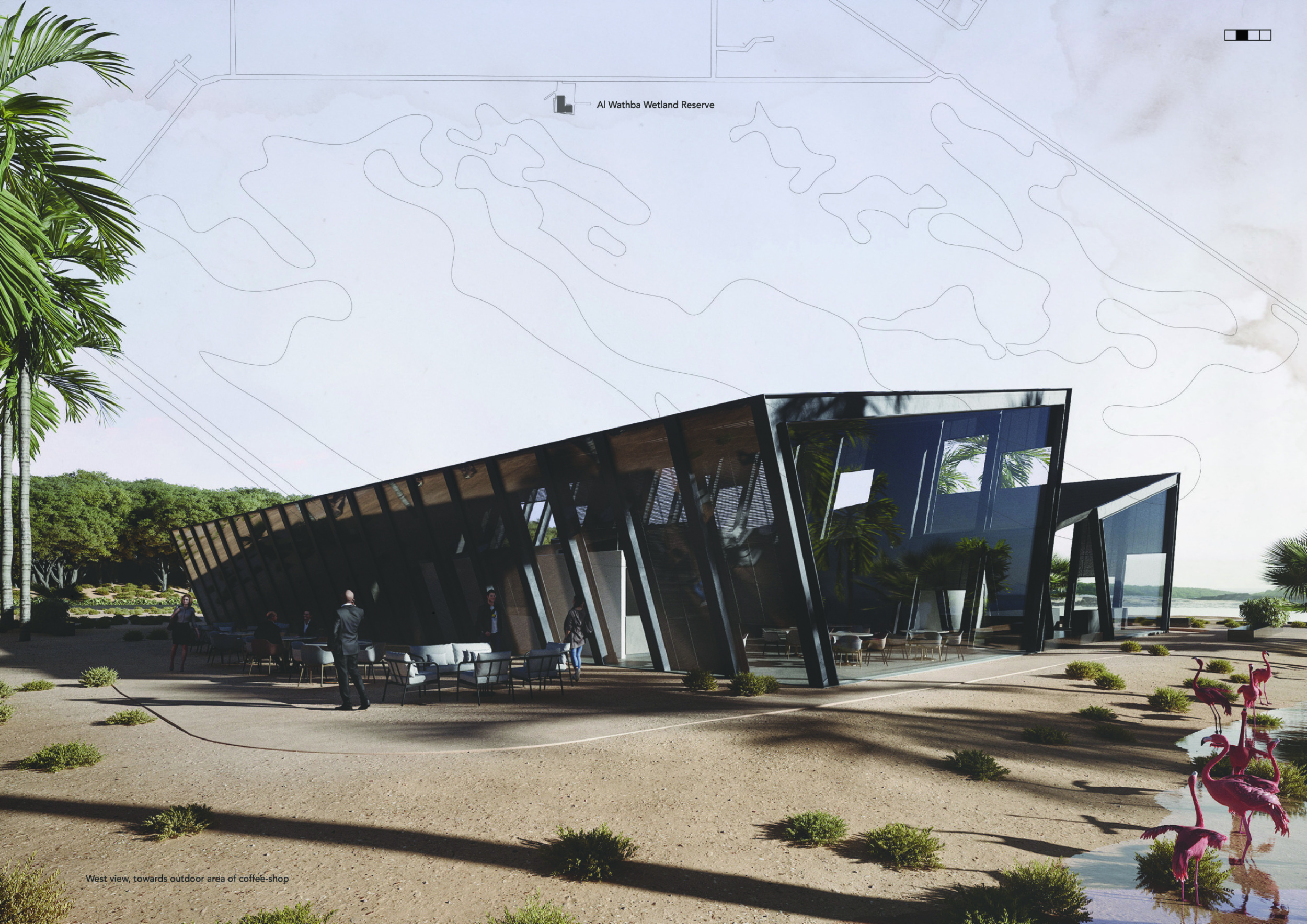 Architecture project // Flamingo-Inspired Wind Towers with Rammed Earth ...