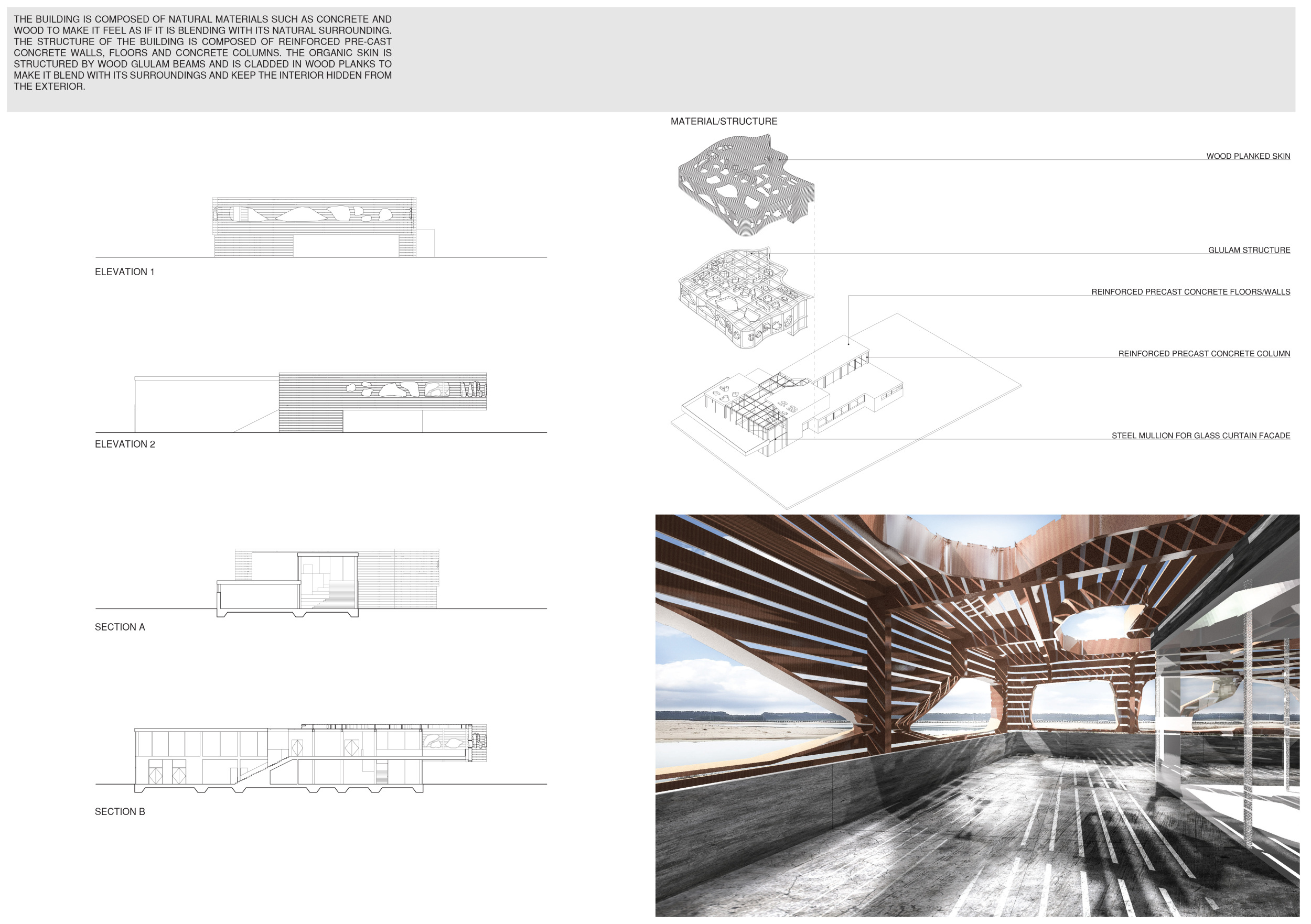 Architecture project // Reinforced Concrete Structure Blending with ...