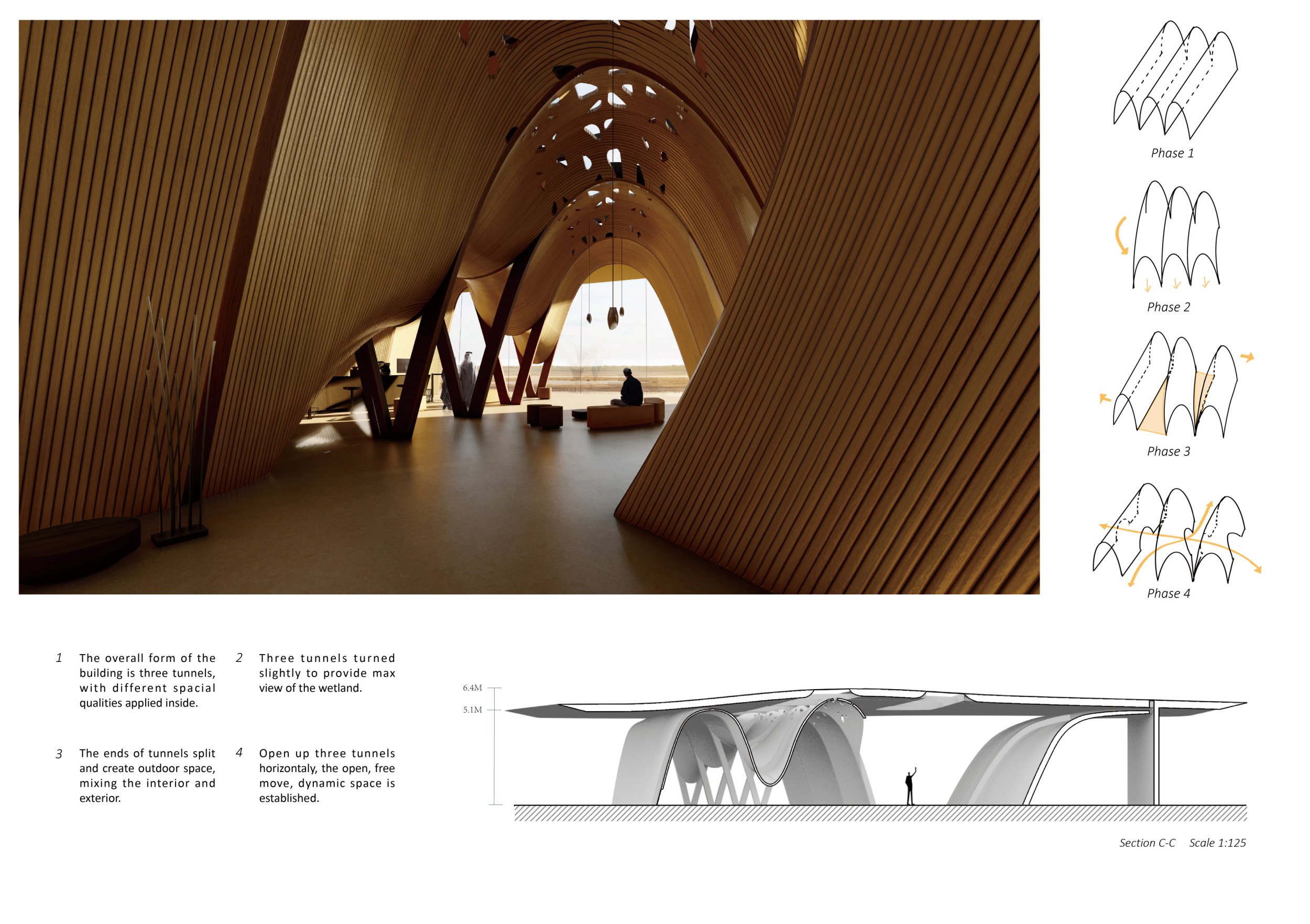 Architecture project // Bamboo Ceilings and Wood Cladding in a Wetland ...