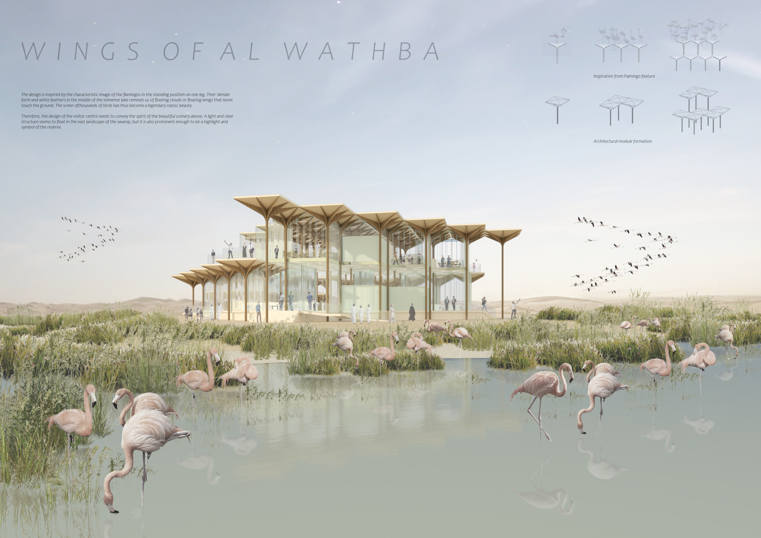 Architecture project // Floating Canopies with Gfrc and Glass Amidst ...
