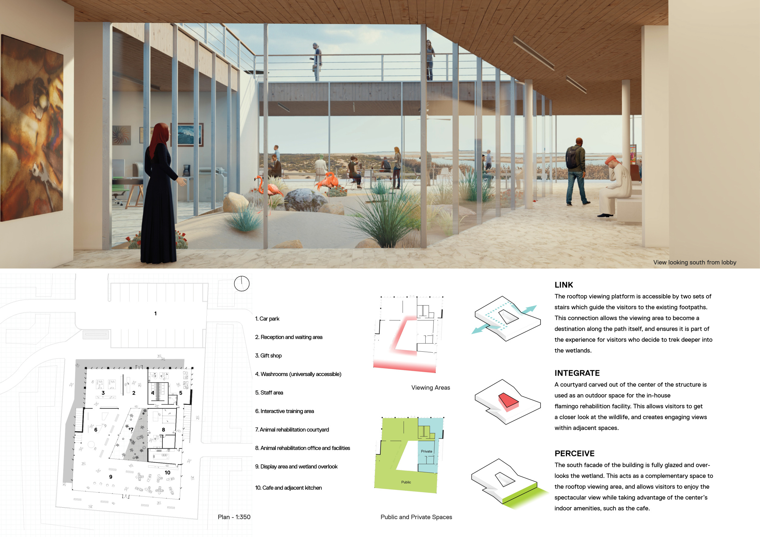 Architecture project // Palm Louvers and Bird-Friendly Glass in a ...