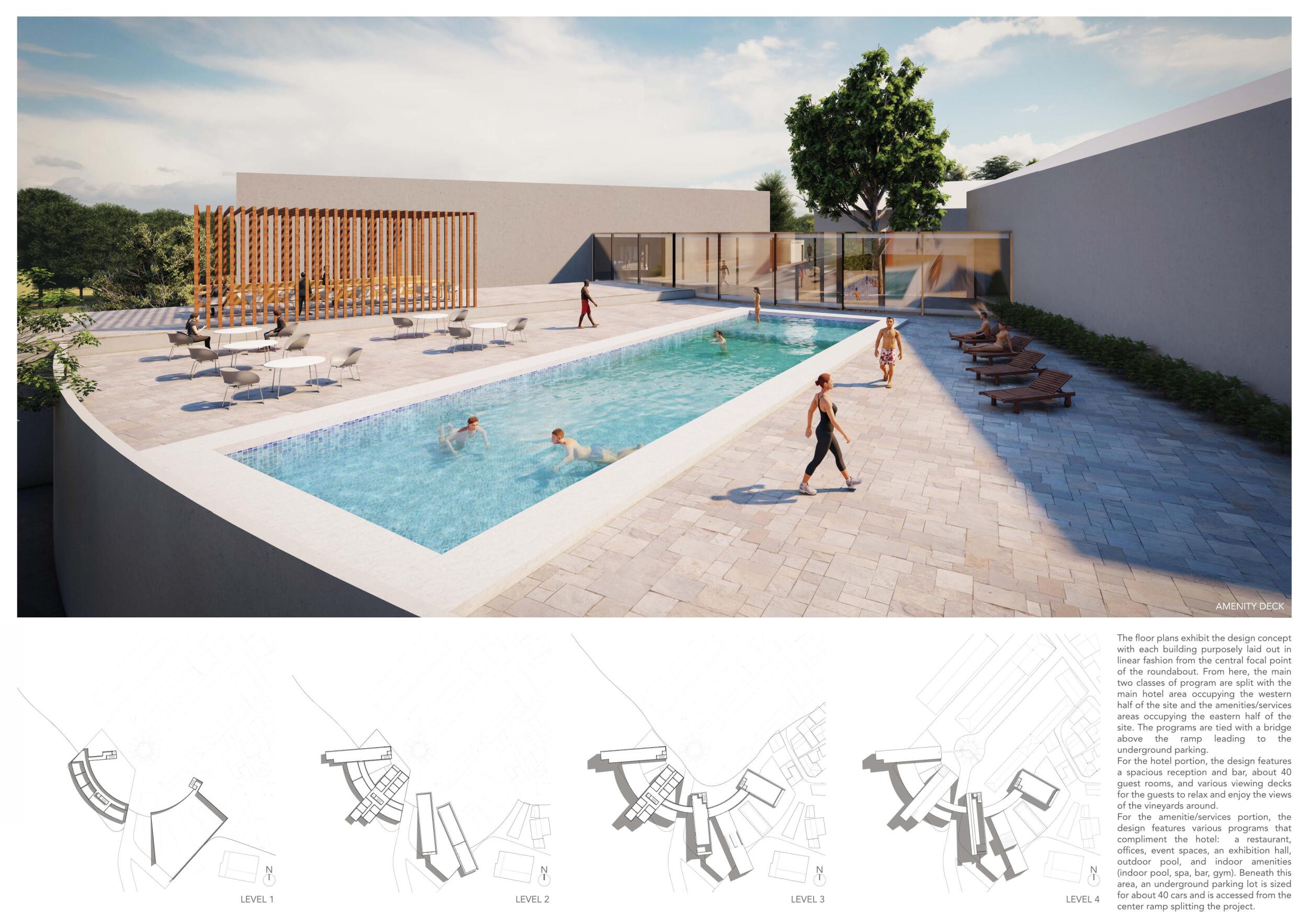 Architecture project // Central Focal Point Emphasizing Vineyard Views ...