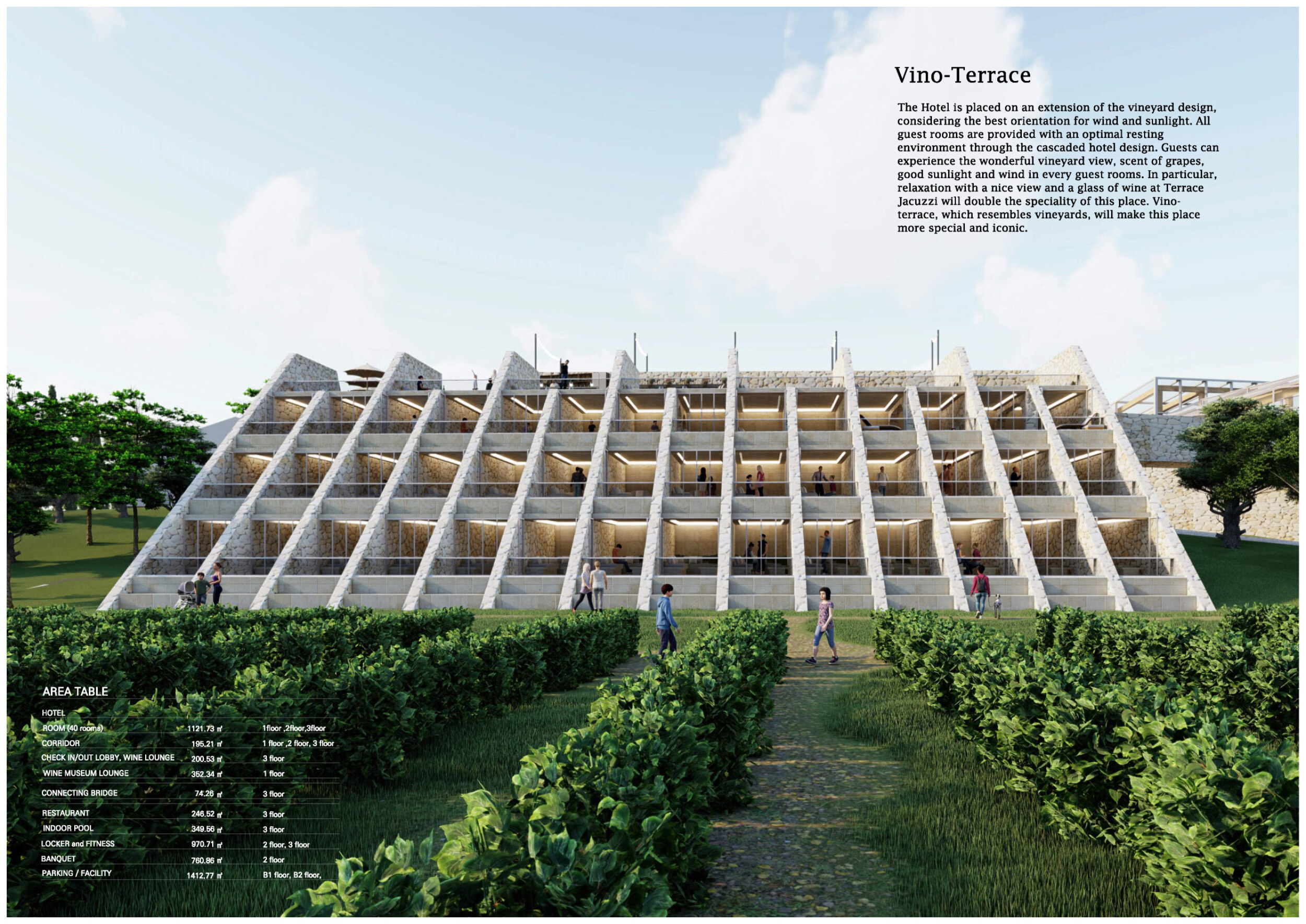 Architecture project // Cascading Structure Overlooking Vines with ...