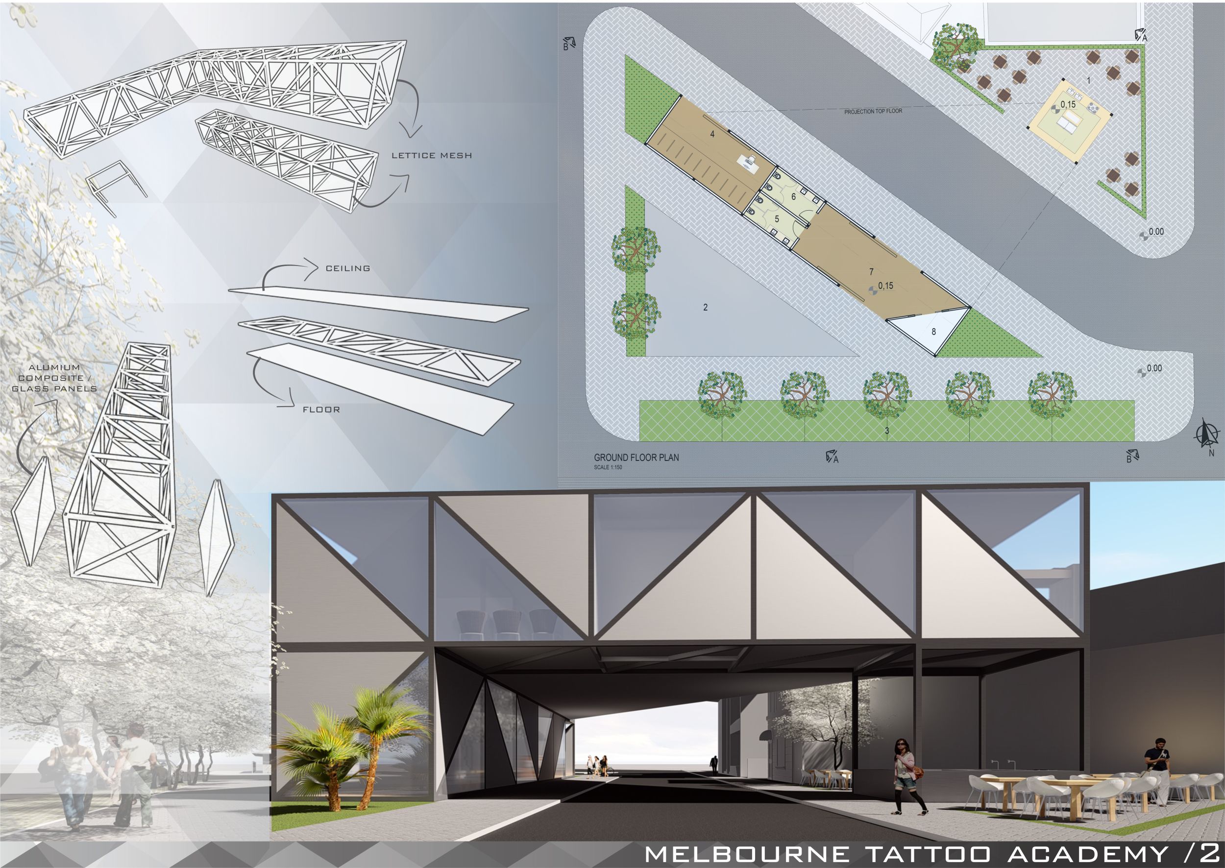 Architecture project // Triangular Structure Featuring Aluminum ...