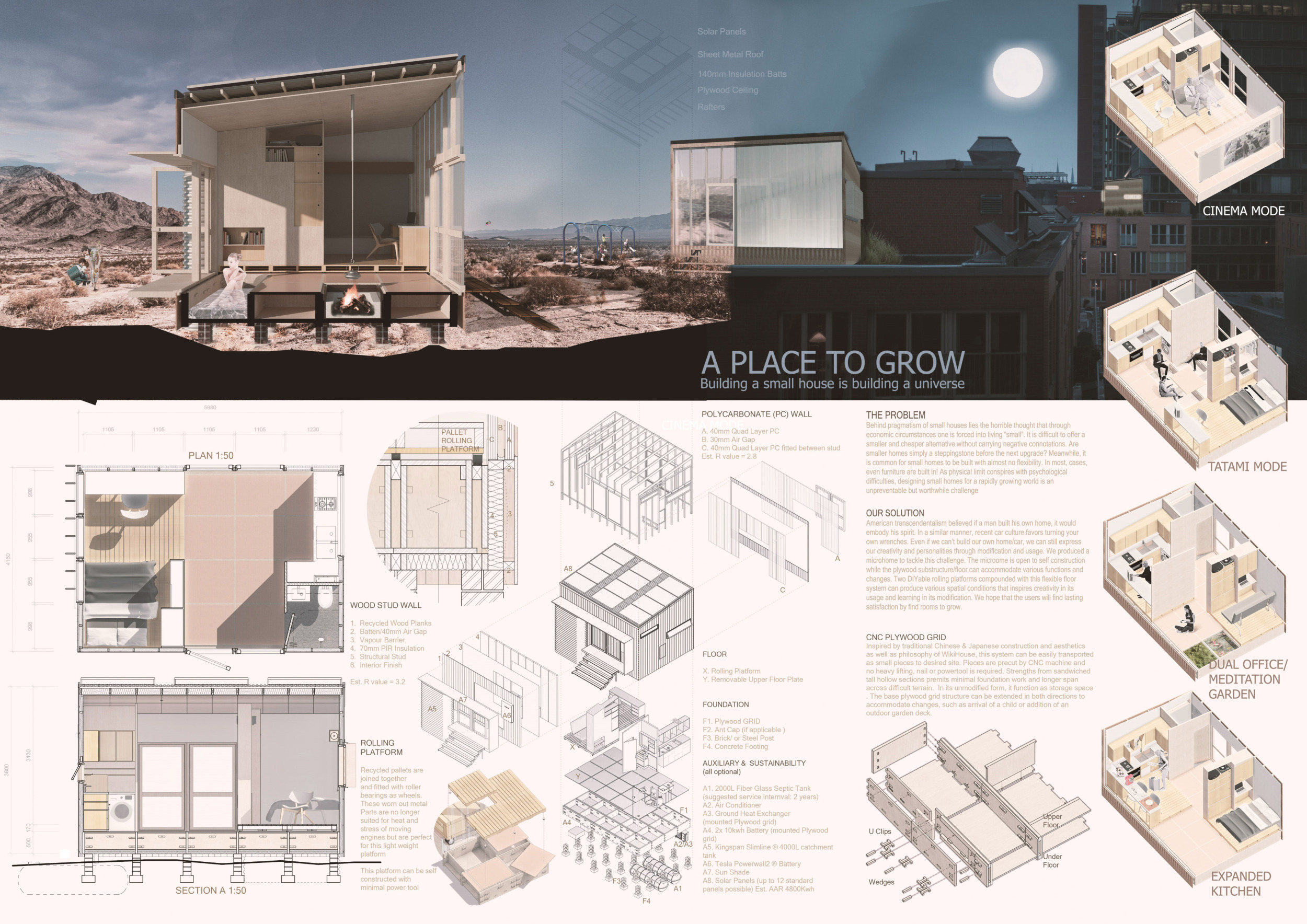 Architecture project // Rolling Platforms and Polycarbonate Walls in a ...
