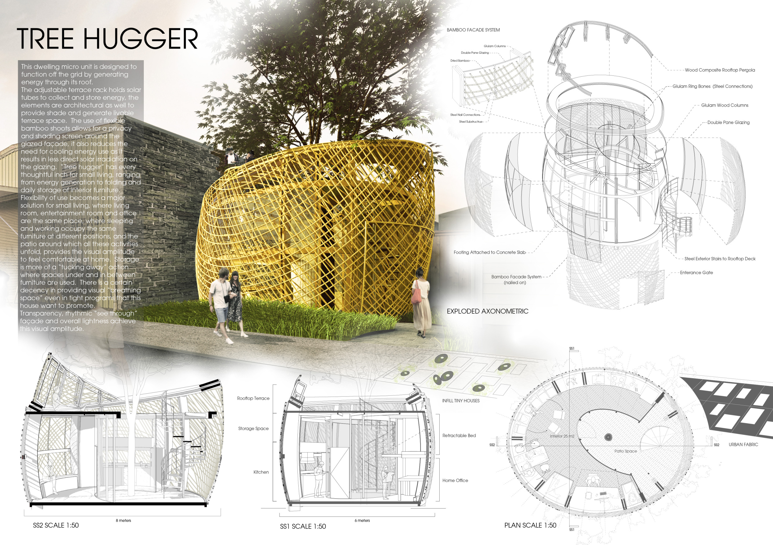 Architecture project // Bamboo Screen and Glulam Structure in a ...