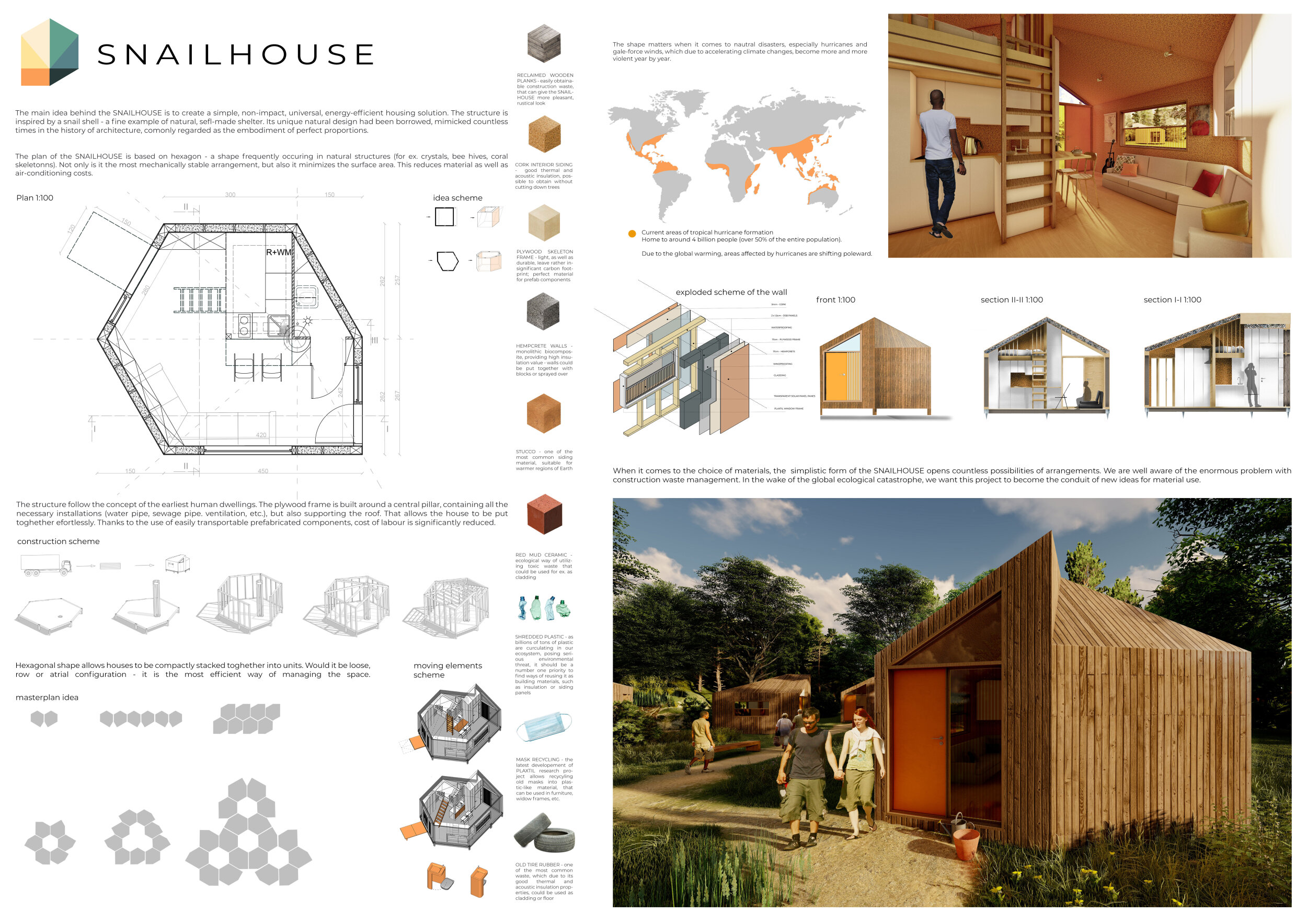 Architecture project // Hempcrete Walls and Reclaimed Wood in a Compact ...