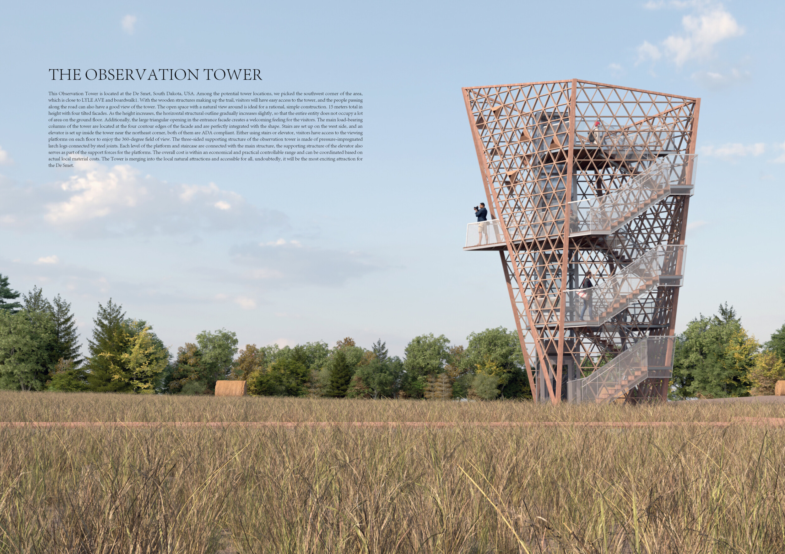 Architecture project // Triangular Steel Framework with Engineered Wood ...