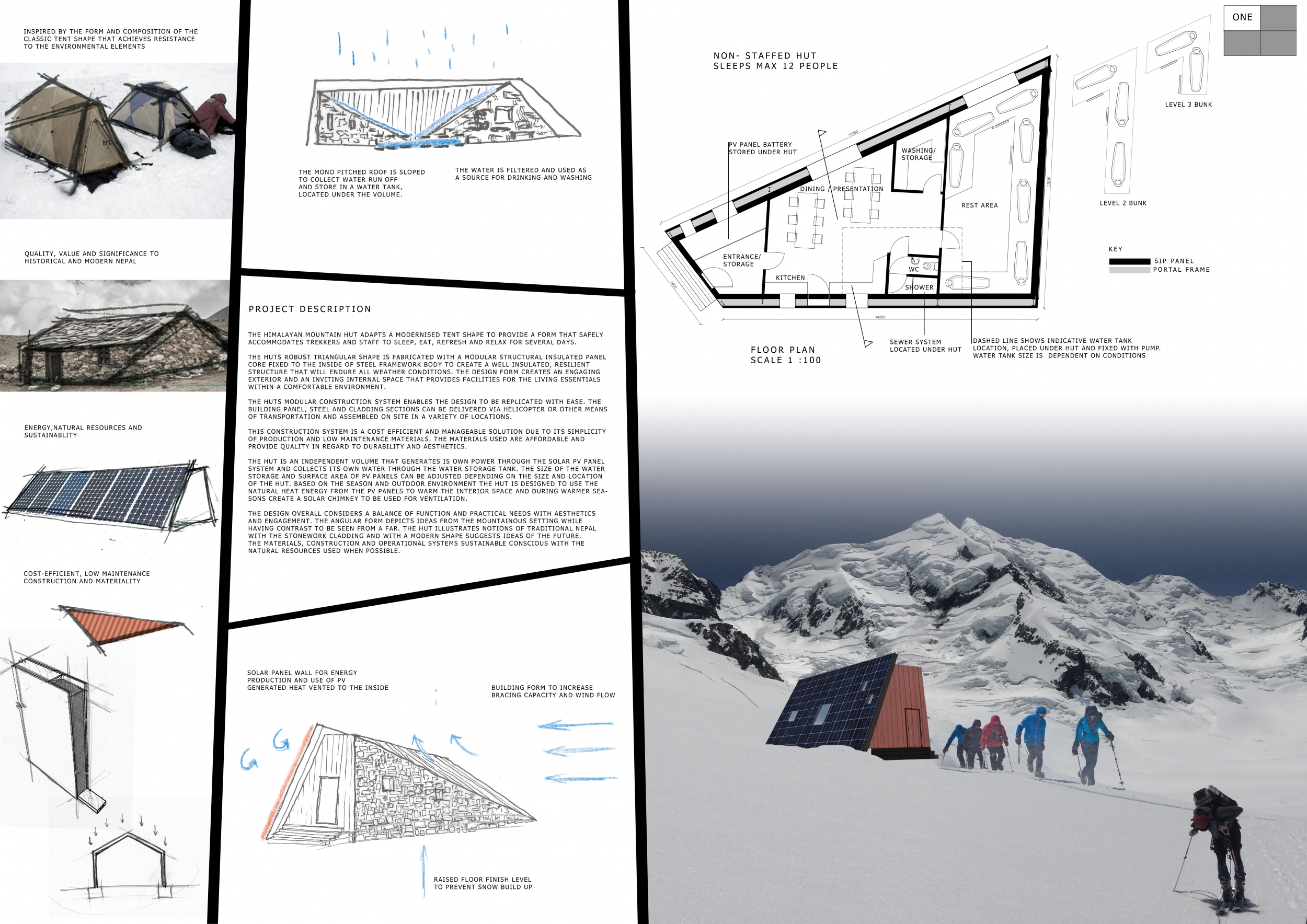 Architecture project // Triangular Roof Design Crafted with Stone ...