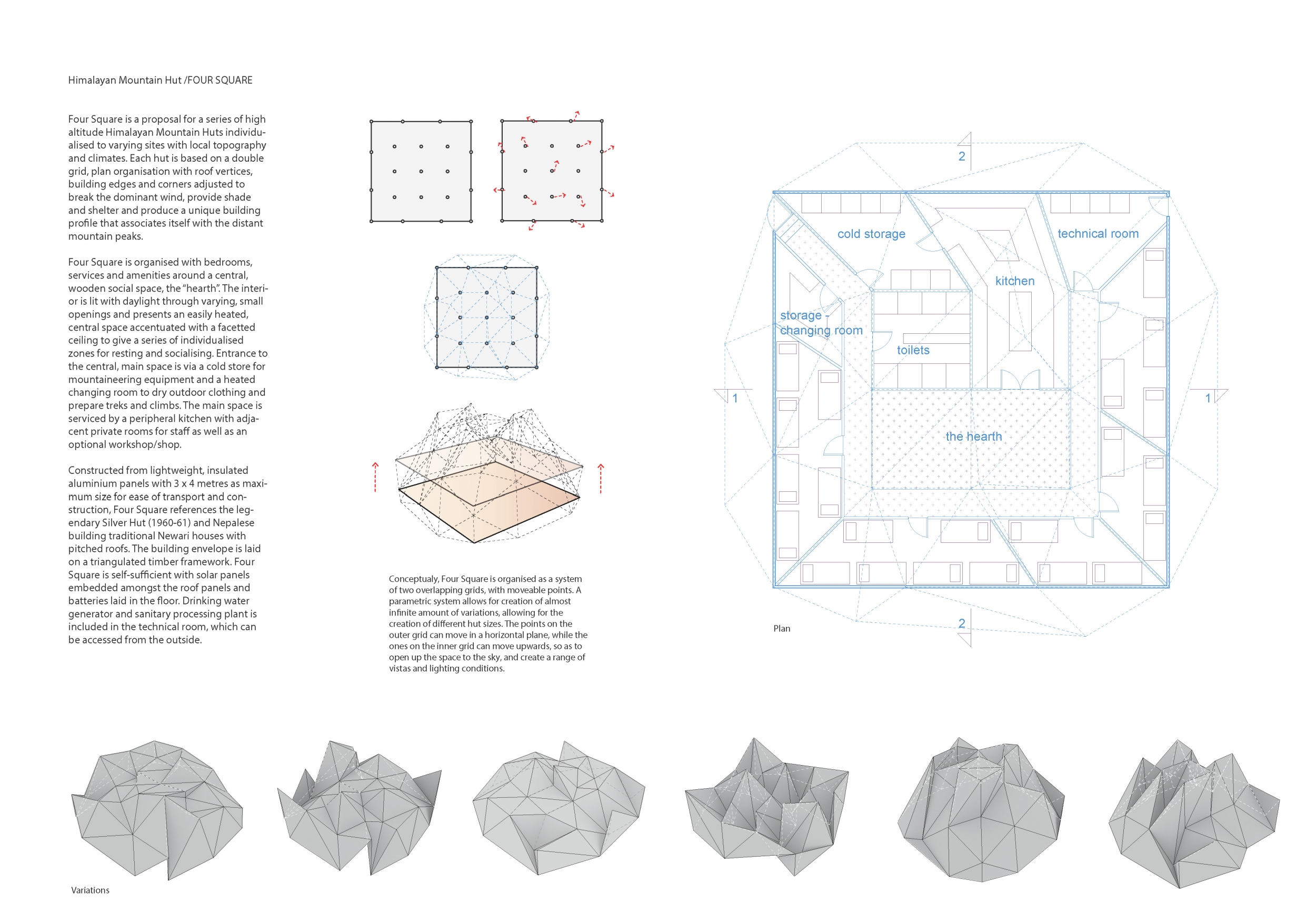 Architecture project // Faceted Aluminum Shelter Utilizing Modular ...