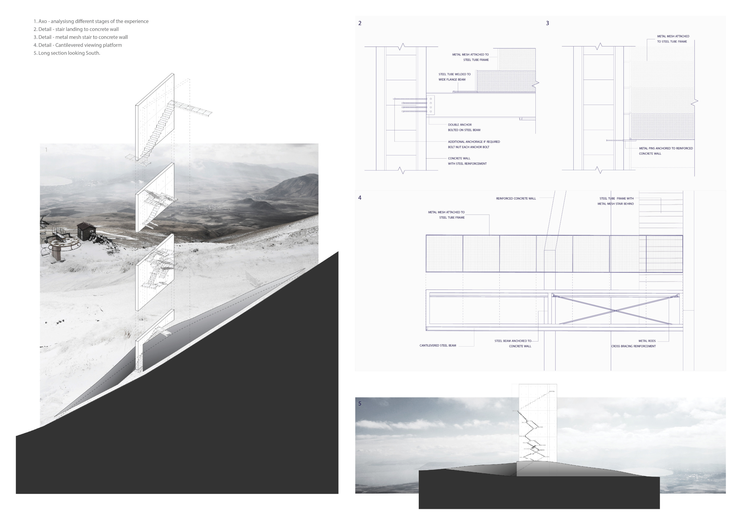 Architecture project // Cantilevered Viewing Platform Crafted from ...