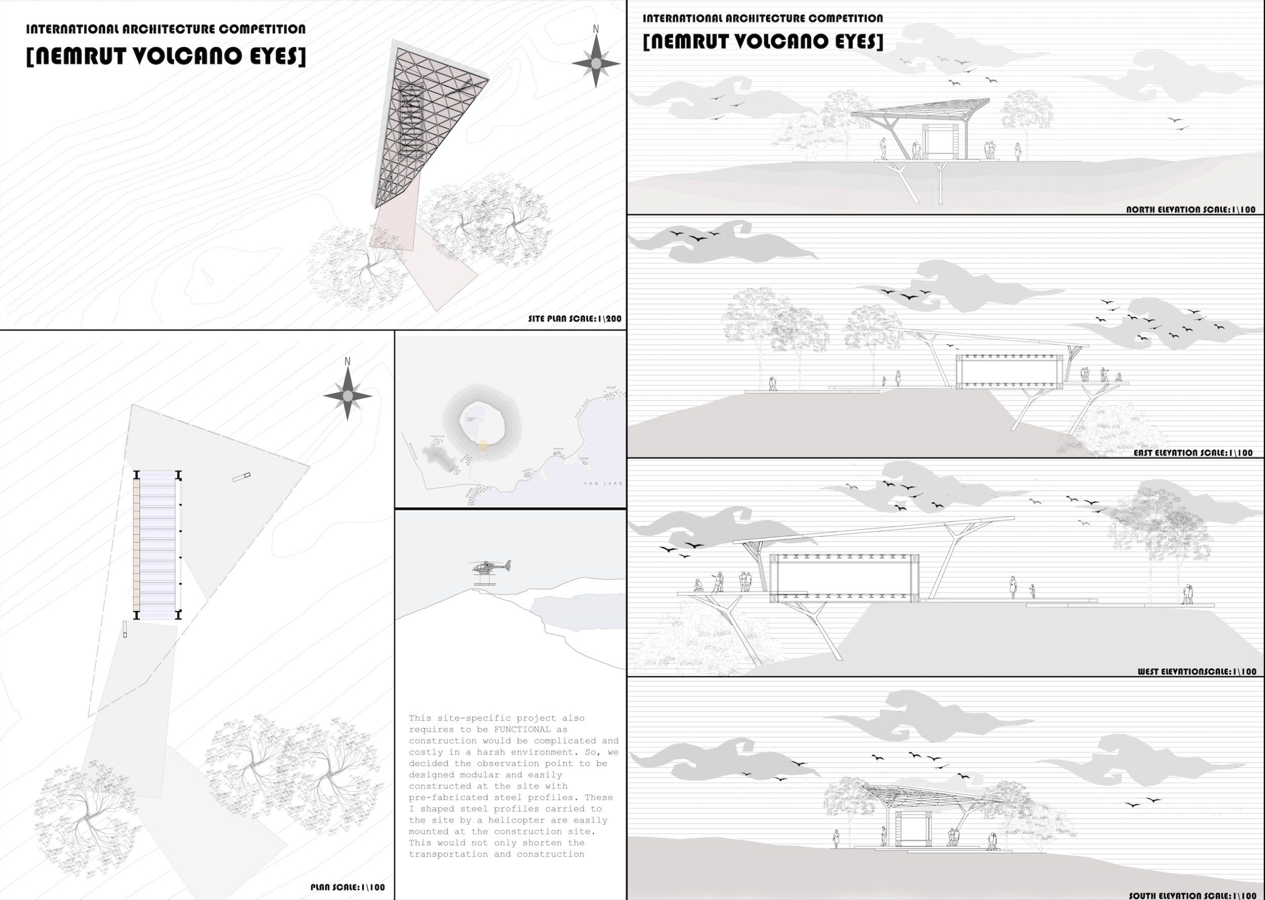 Architecture project // Volcanic Ignimbrite Cube Overlooking Geological ...