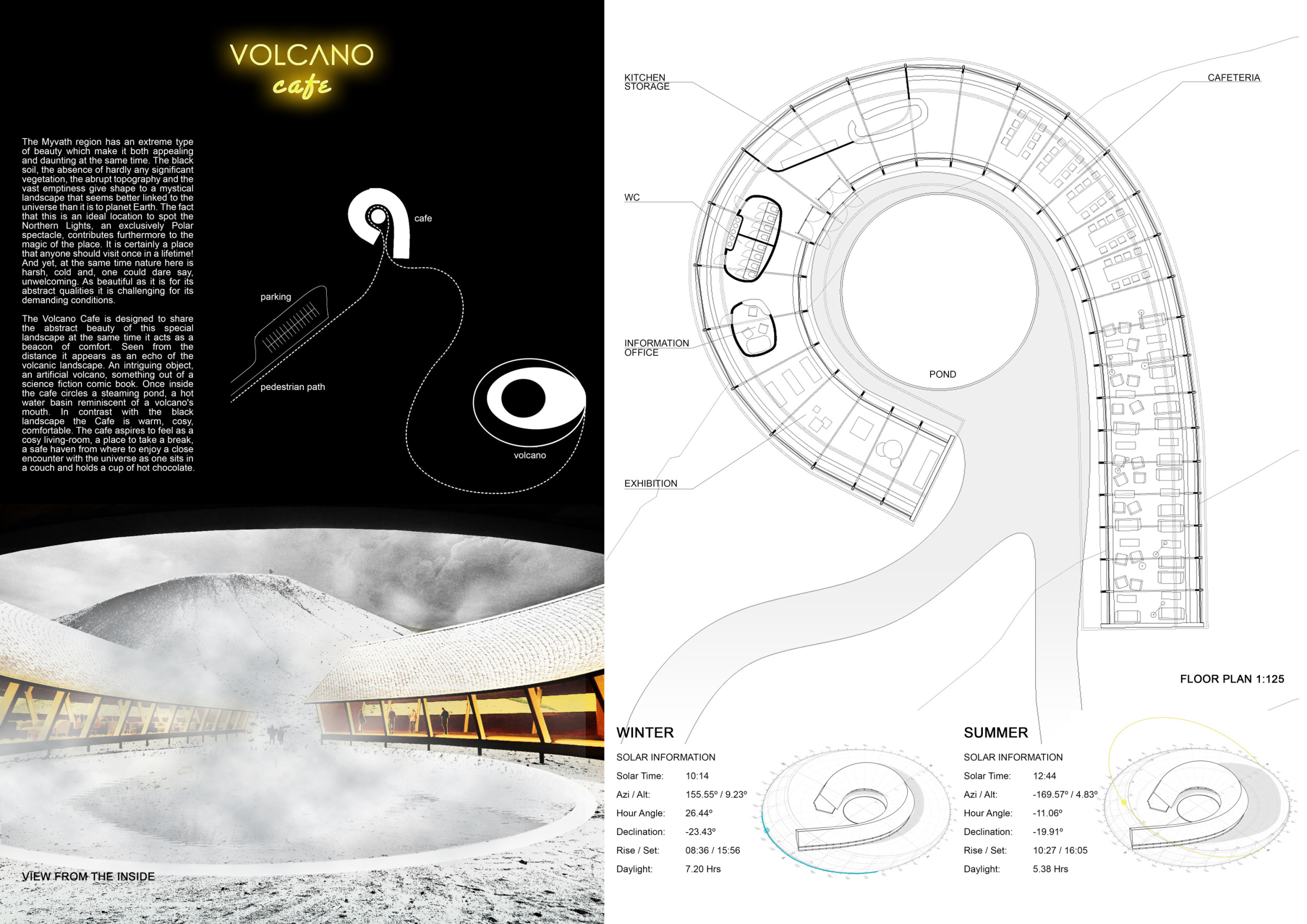 Architecture project // Circular Timber Pavilion Embracing Volcanic ...