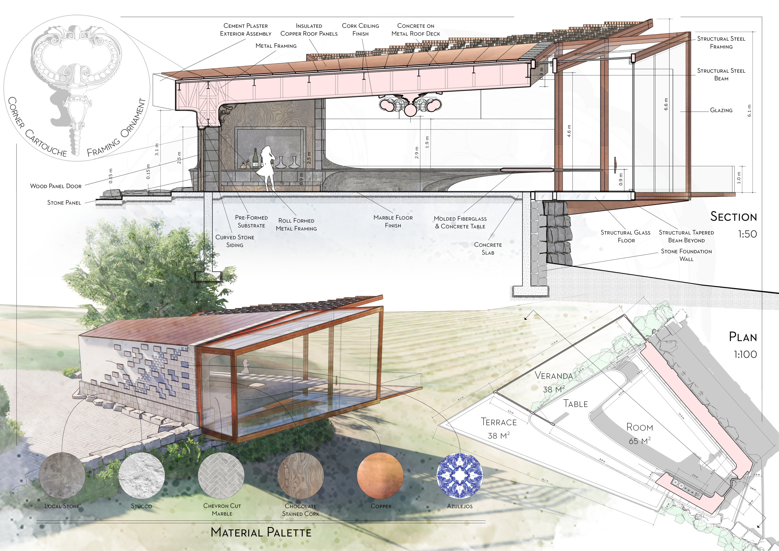 Architecture project // Cork Wood Pavilion Embracing Vineyard Views ...
