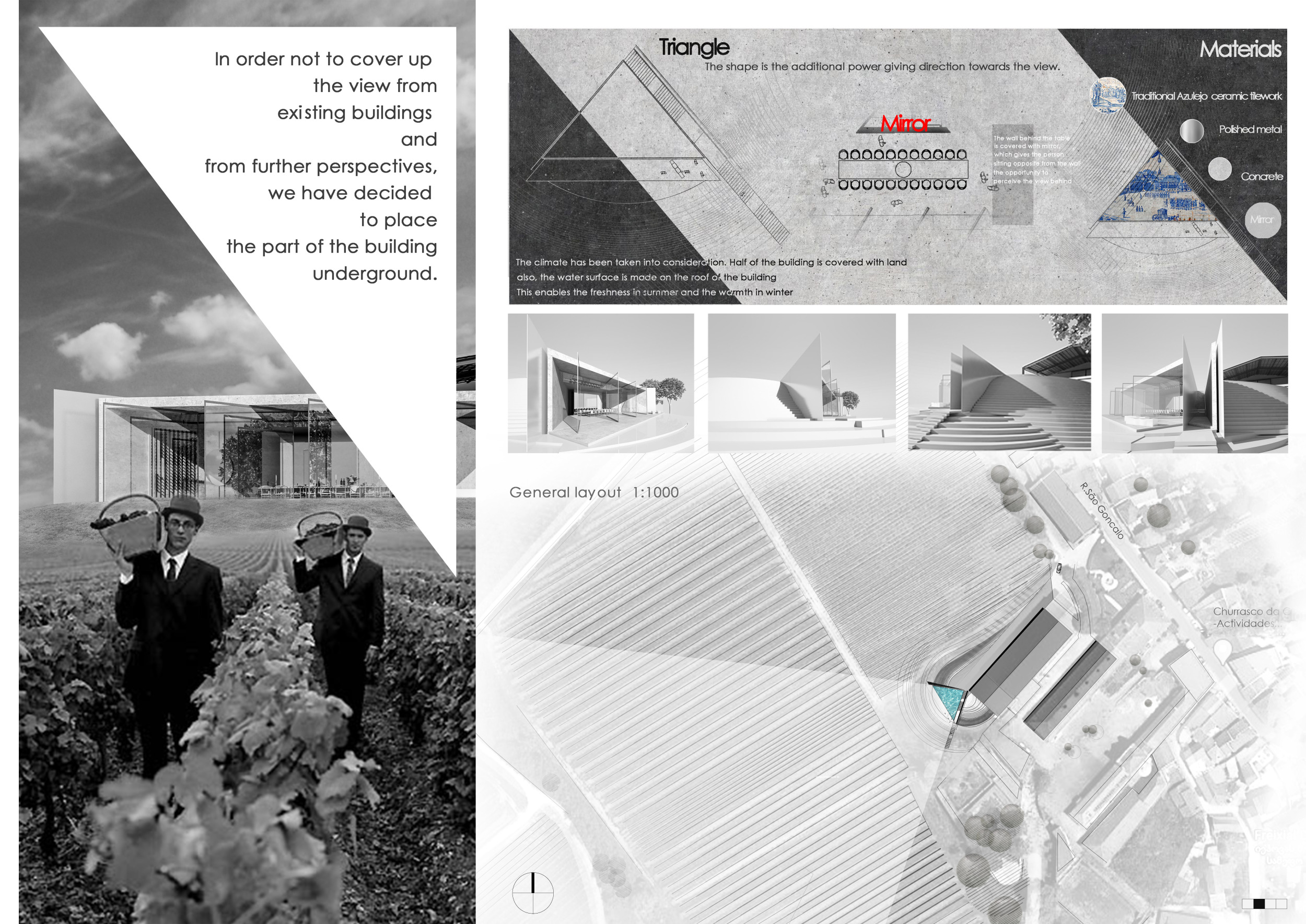 Architecture project // Earth-Covered Structure with Reflective Walls ...