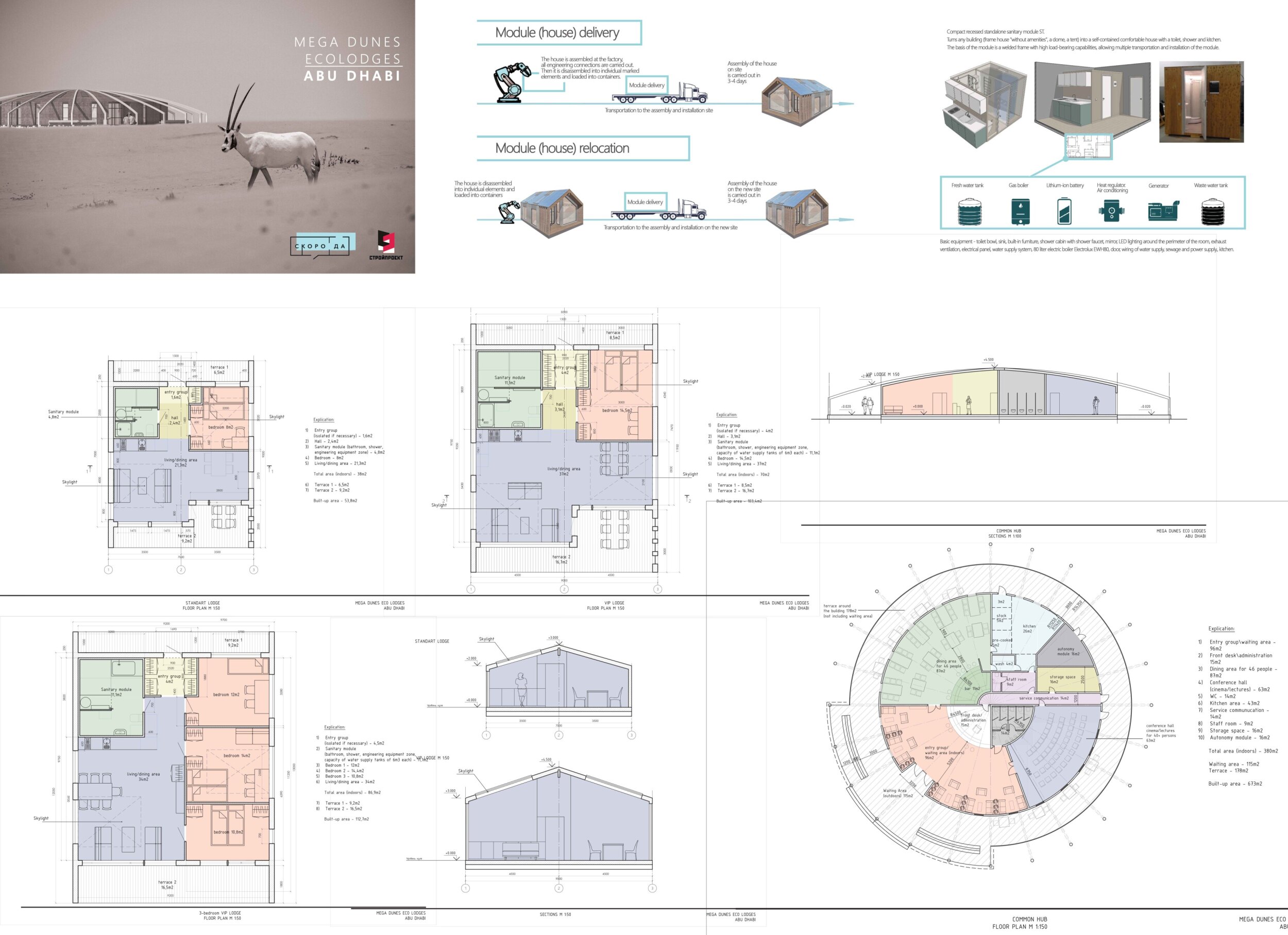 Architecture project // Skylit Terraces in Modular Living Adaptations