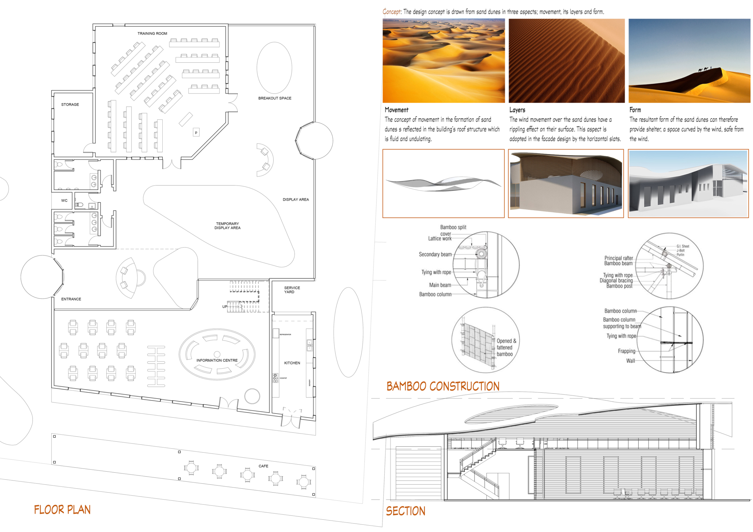 Architecture project // Curved Bamboo Structure Embracing Natural Light ...