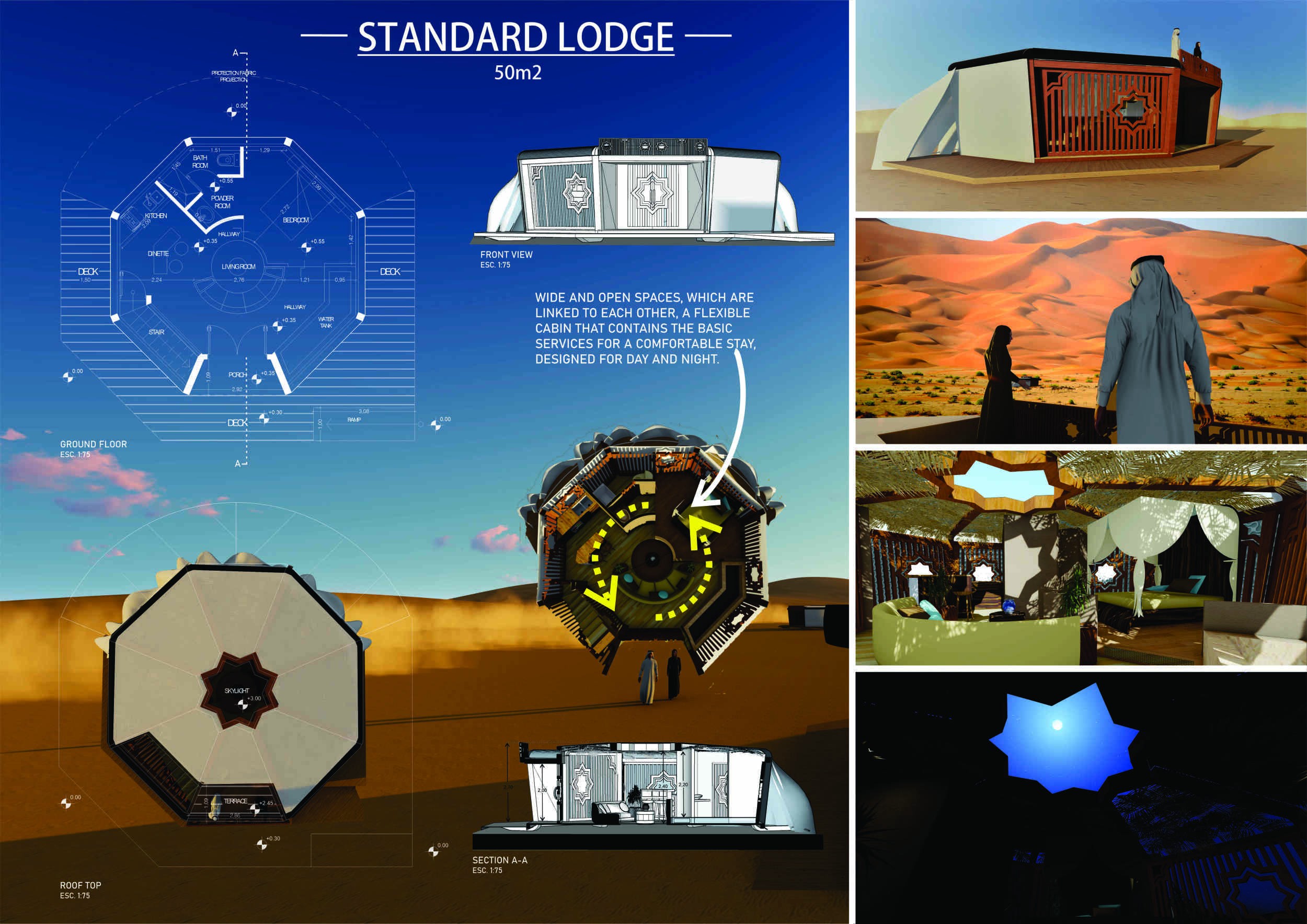 Architecture project // Skylit Lodges Capturing Desert Heritage with ...